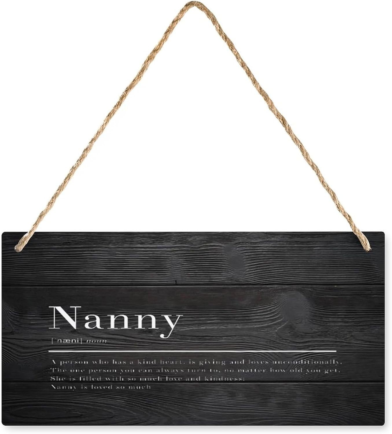 Wood Sign 5x10 Inch Nanny Dictionary Definition Wooden Oak Plaque Sign ...