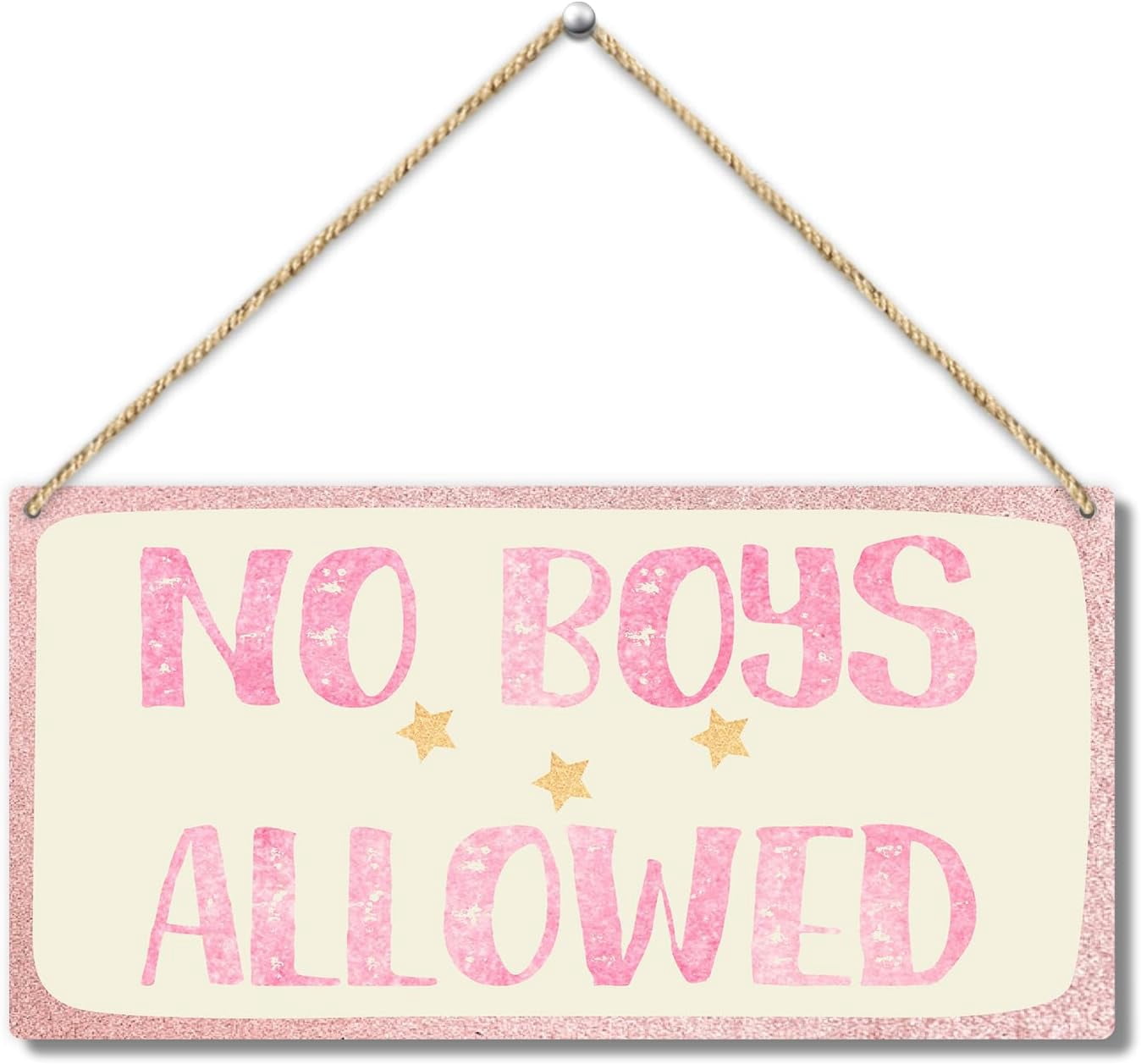 Wood Sign 5x10 Inch Nursery Room Wooden Hanging Sign Girl Cave No Boy ...