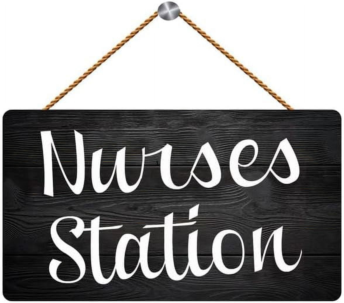 Wood Sign 5x10 Inch Nurses Station Wood Sign Work Doctors Office ...