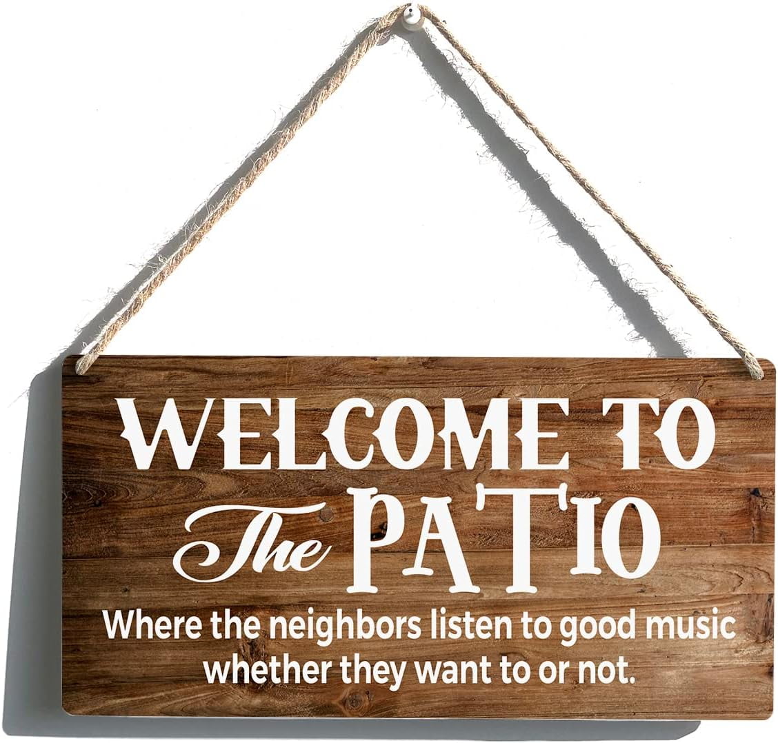 Wood Sign 5x10 Inch Patio Sign Gift Rustic Farmhouse Welcome To The ...