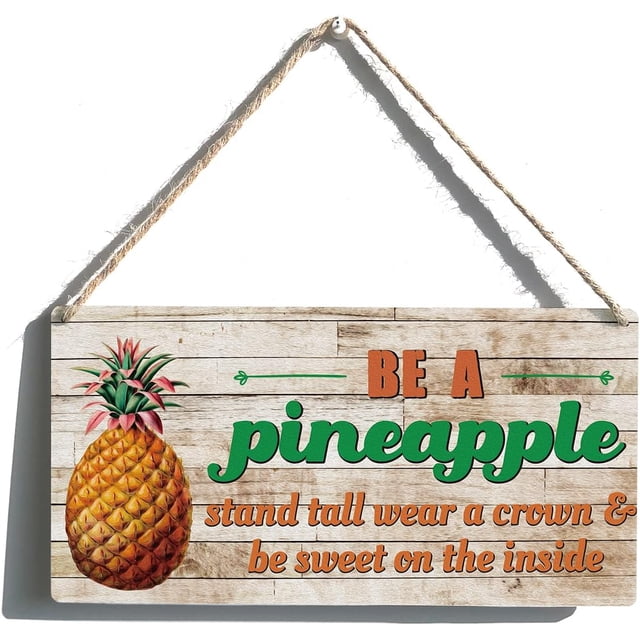 Wood Sign 5x10 Inch Pineapple Wood Signs Farmhouse Stand Tall Wear A ...