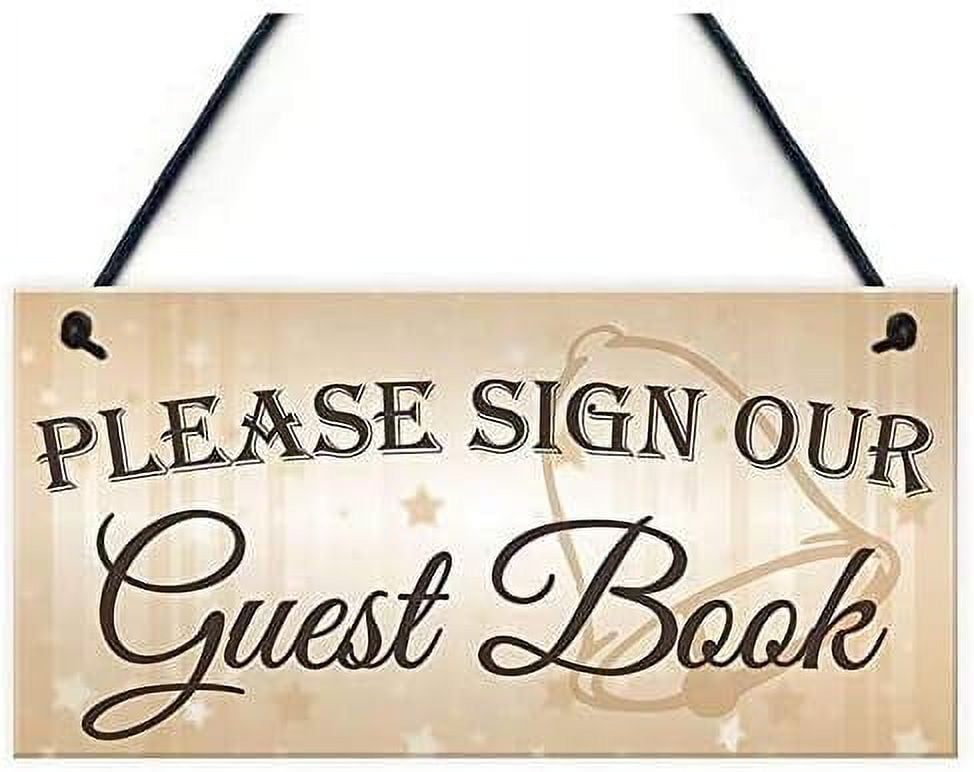 Wood Sign 5x10 Inch Please Sign Our Guest Book Wood Signs For Wedding ...