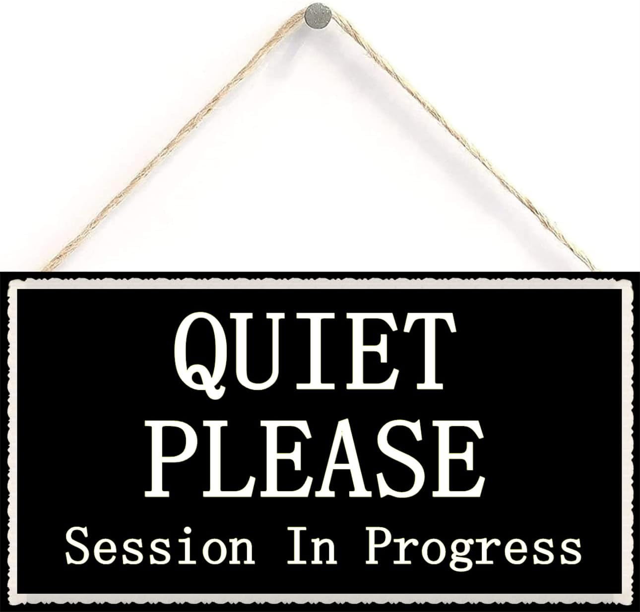 Wood Sign 5x10 Inch Quiet Please Session In Progress Functional Small ...