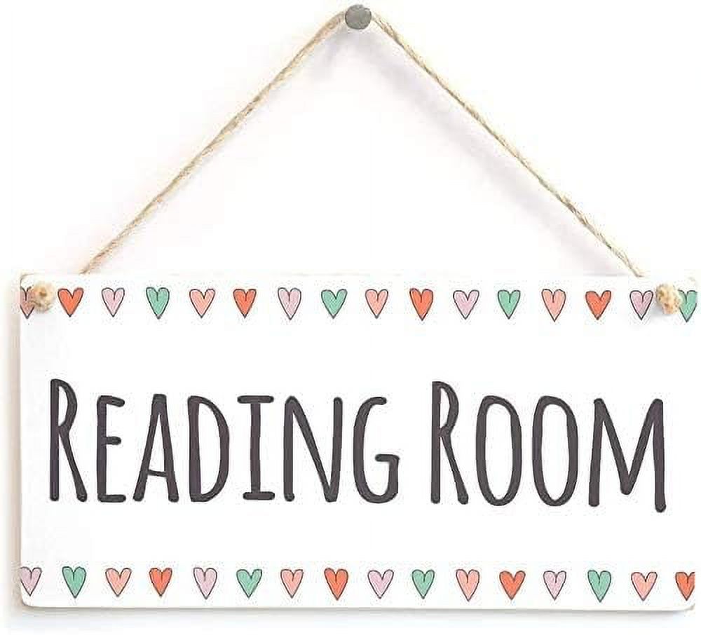 Wood Sign 5x10 Inch Reading Room Library Or Quiet Place Door Wall Wood ...
