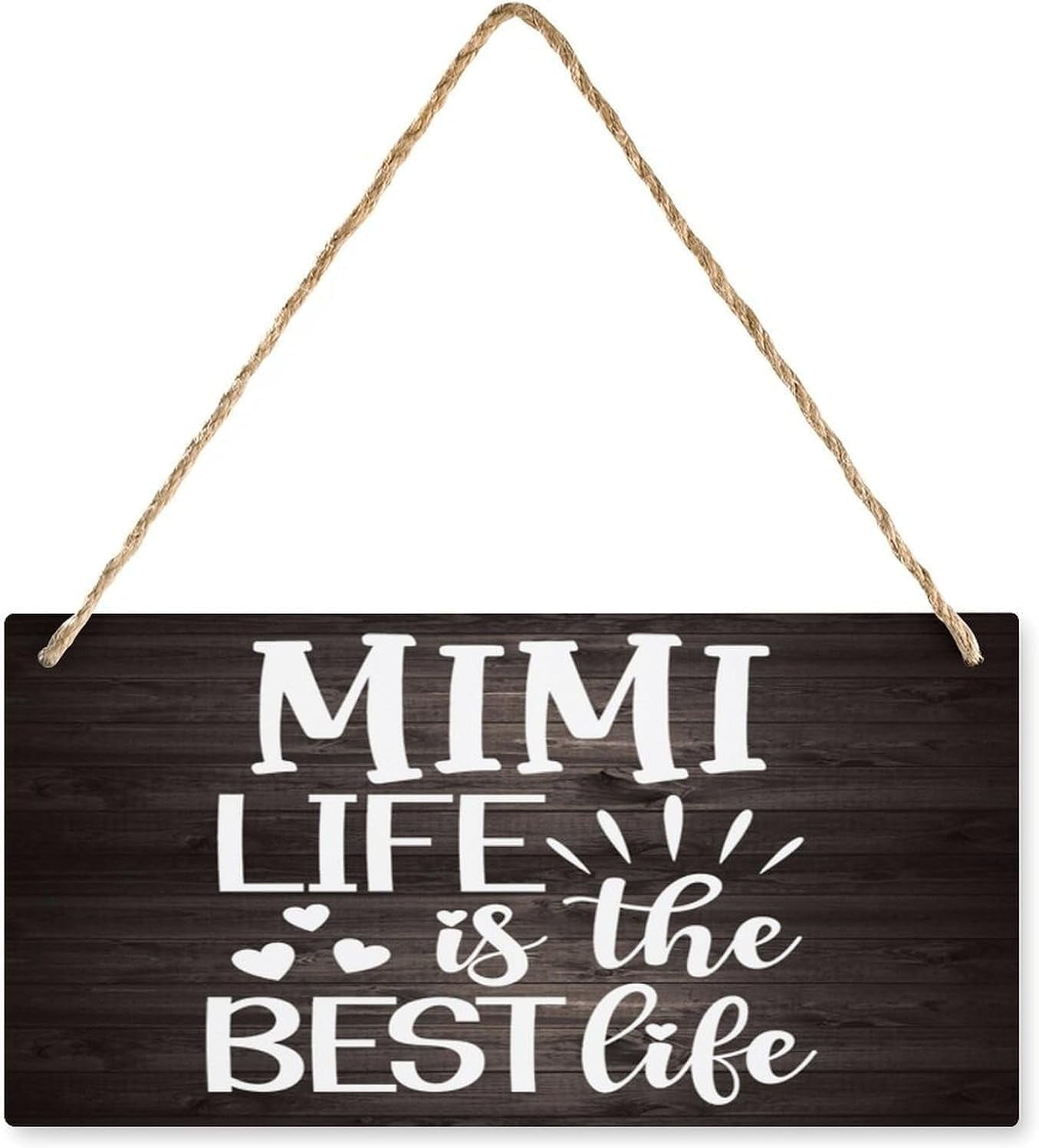 Wood Sign 5x10 Inch Rustic Hanging Plaque Mimi Life Is The Best Life ...