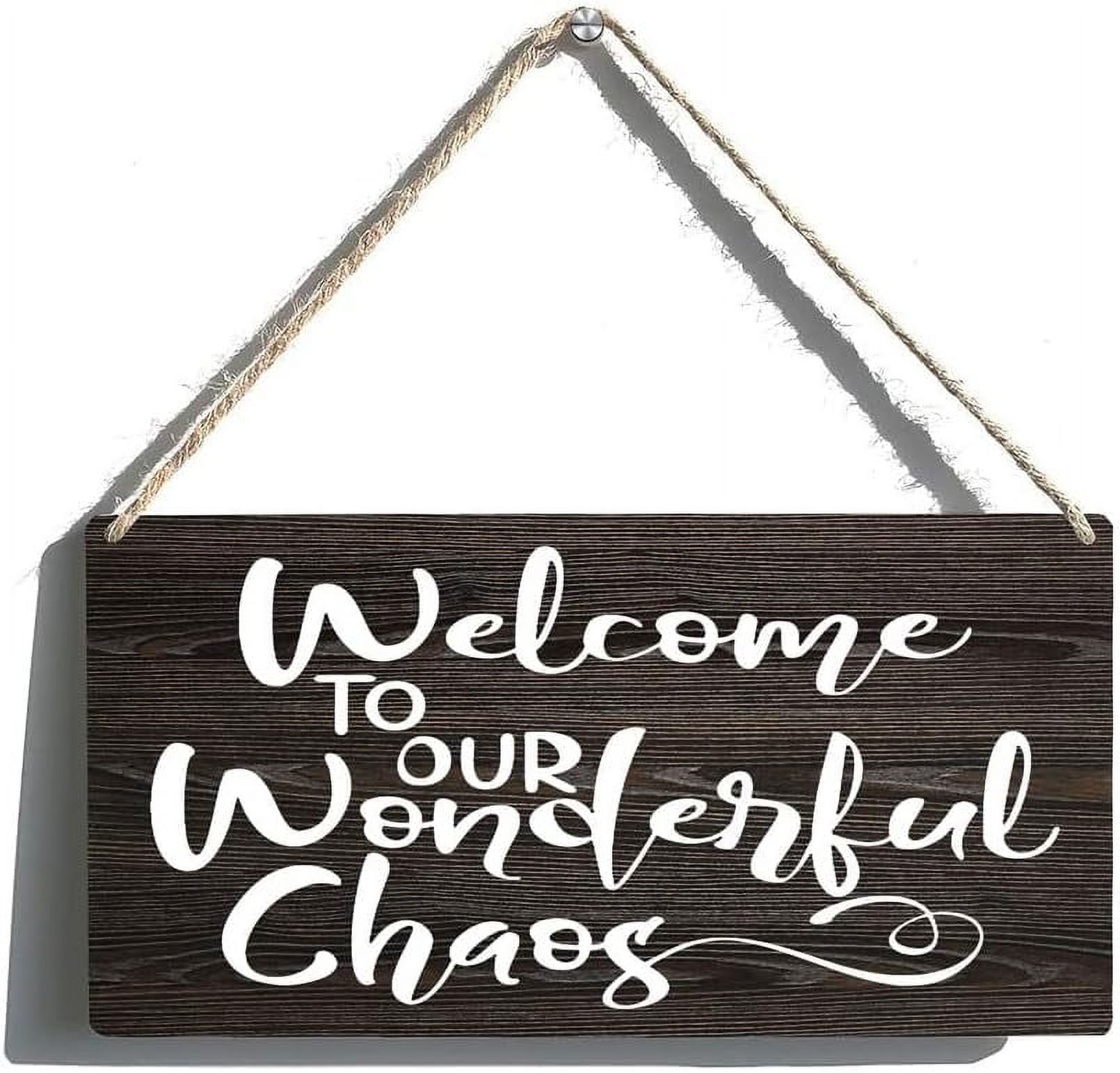 Wood Sign 5x10 Inch Rustic Wooden Door Hanging Wall Art Sign Welcome To ...