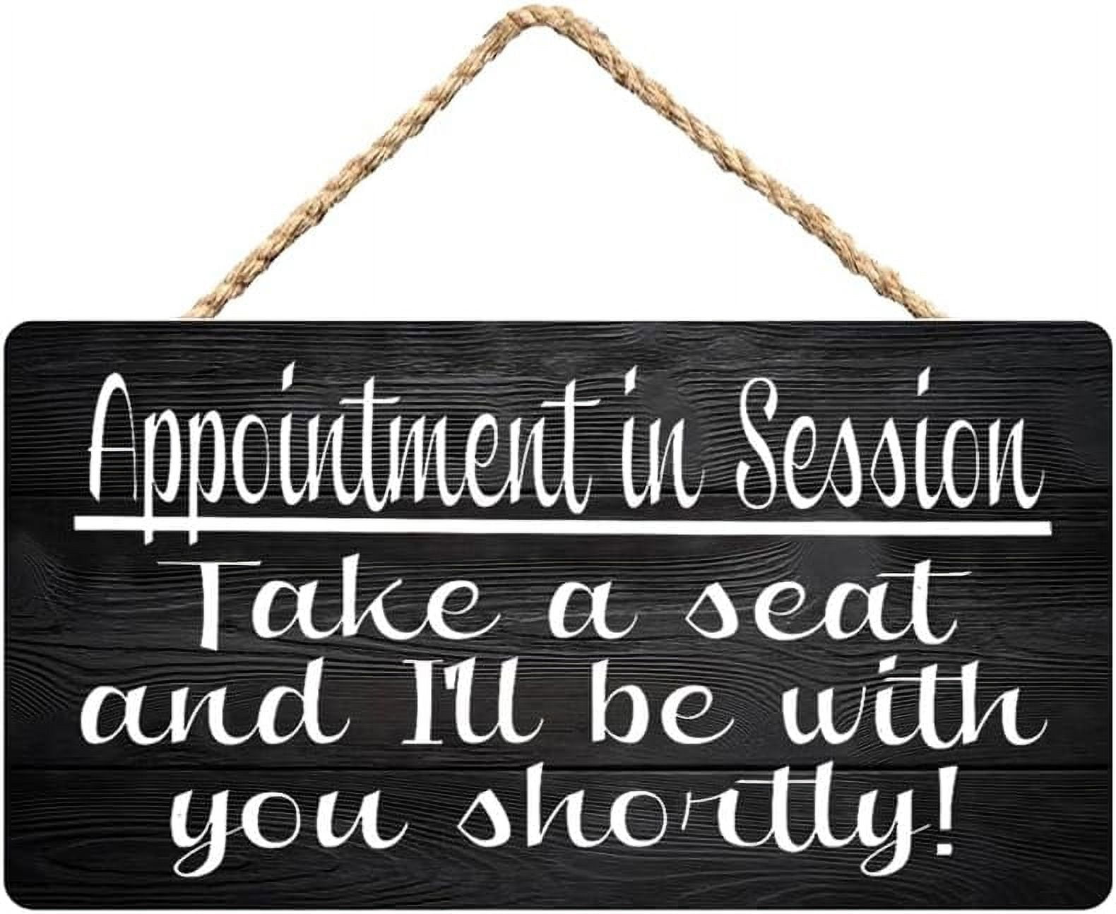 Wood Sign 5x10 Inch Rustic Wooden Signs For Home Appointment In Session ...