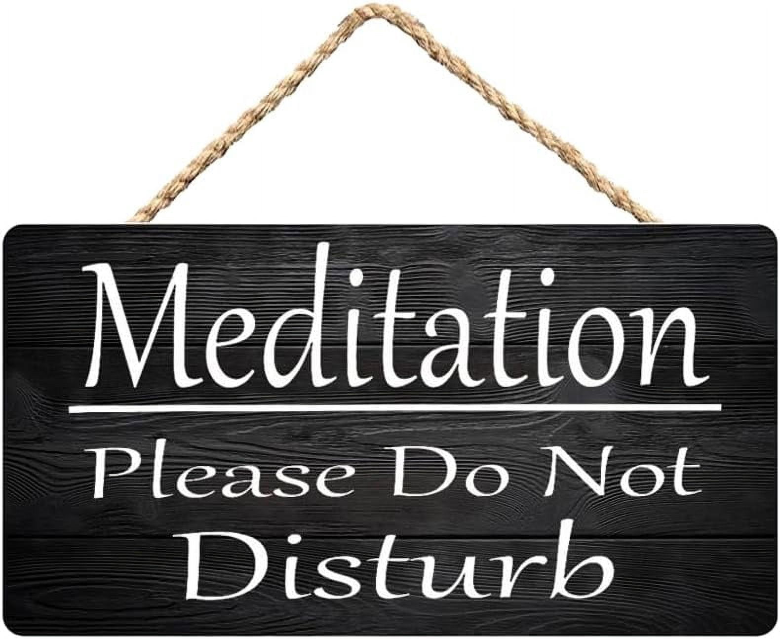 Wood Sign 5x10 Inch Rustic Wooden Signs For Home Meditation Please Do ...