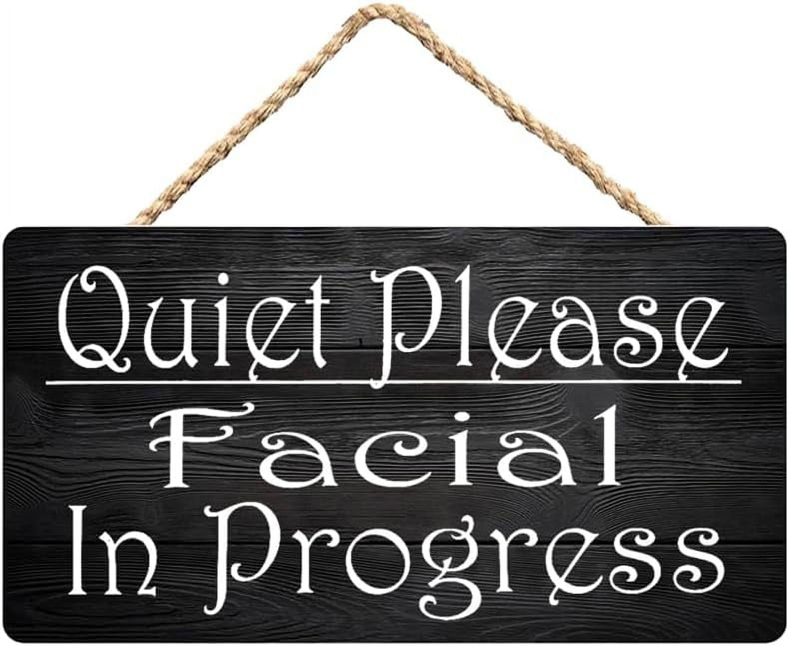 Wood Sign 5x10 Inch Rustic Wooden Signs For Home Quiet Please Facial In ...