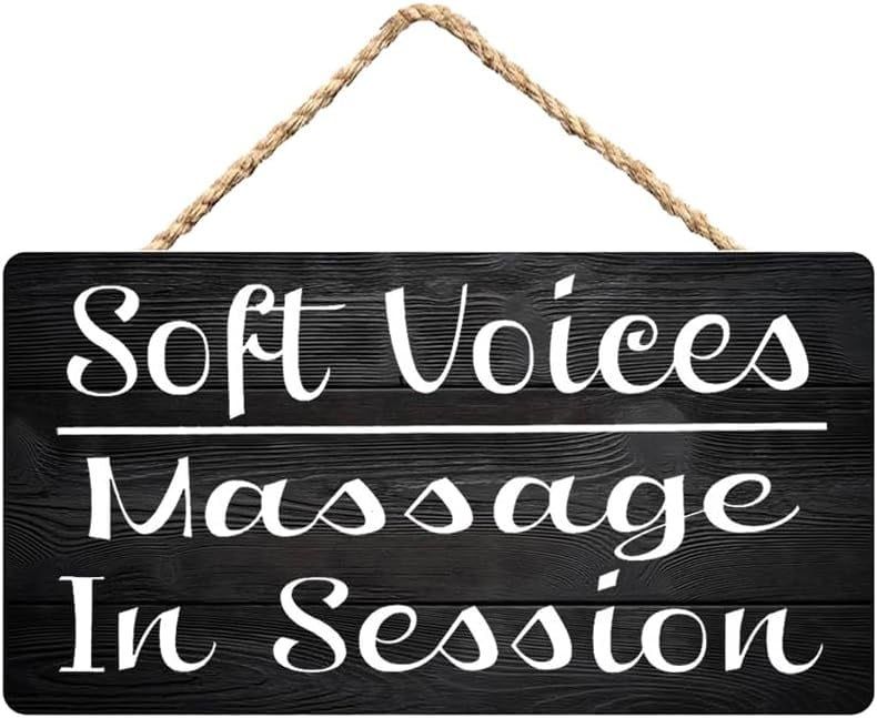 Wood Sign 5x10 Inch Rustic Wooden Signs For Home Soft Voices Massage In ...