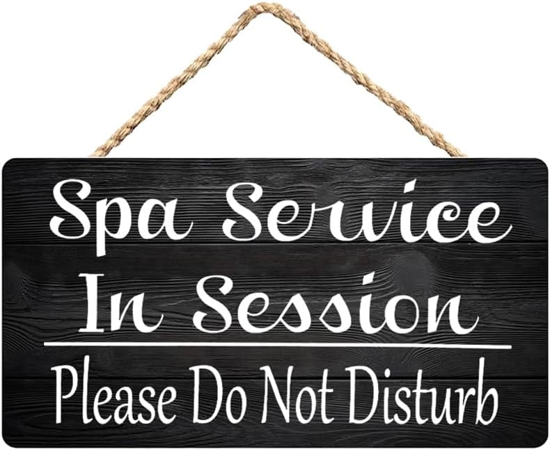 Wood Sign 5x10 Inch Rustic Wooden Signs For Home Spa Service In Session ...