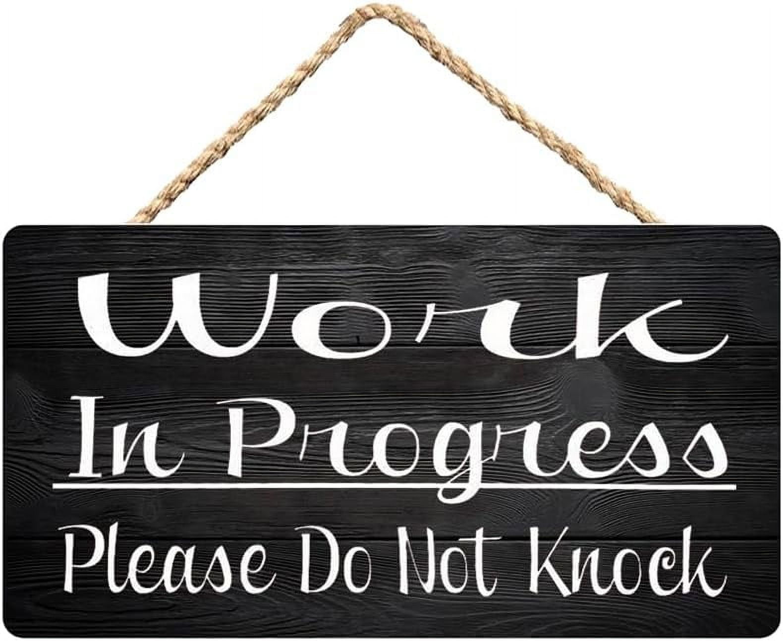 Wood Sign 5x10 Inch Rustic Wooden Signs For Home Work In Progress ...