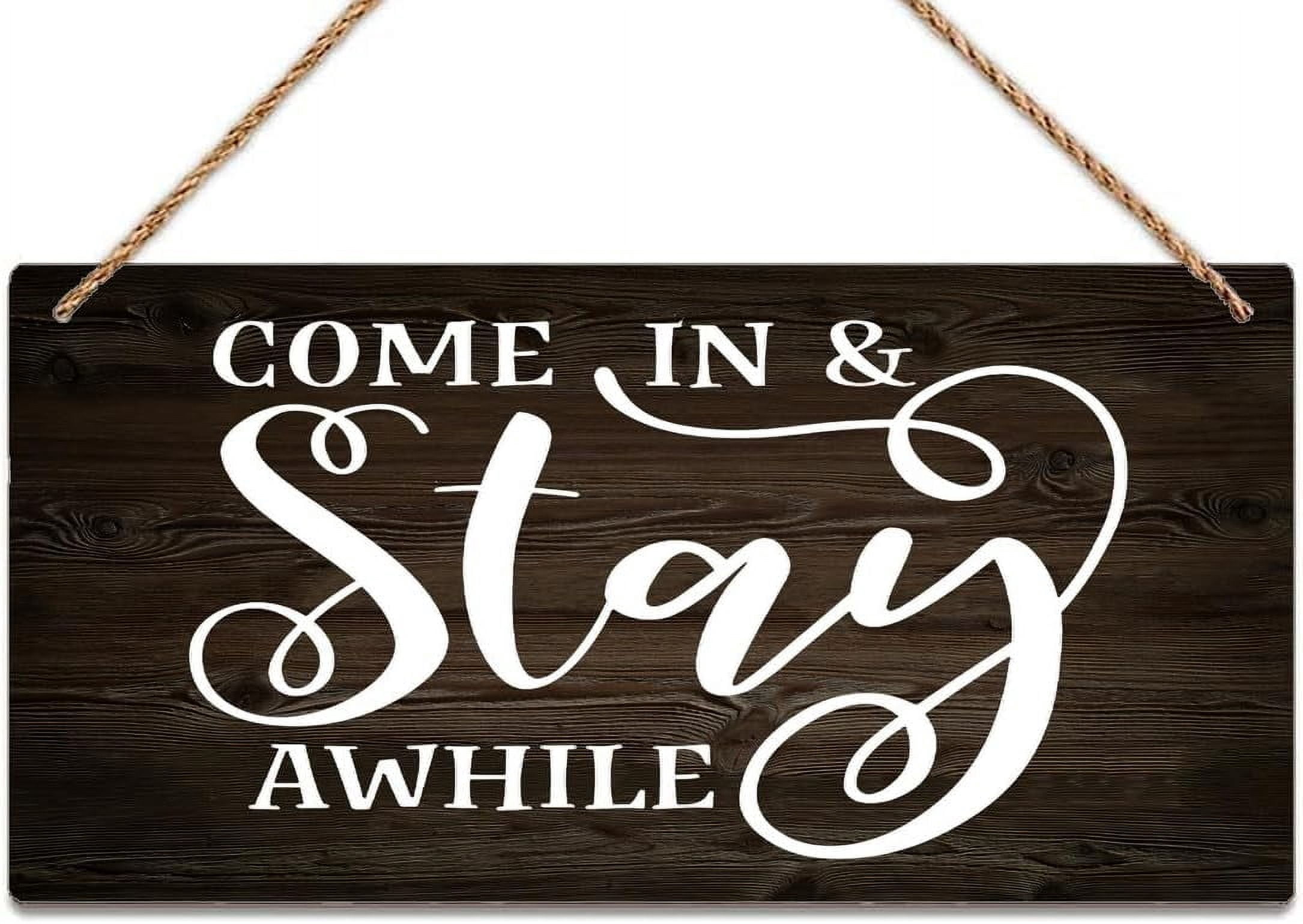 Wood Sign 5x10 Inch Sign Wall Art Definition Wood Plaque Come In And ...