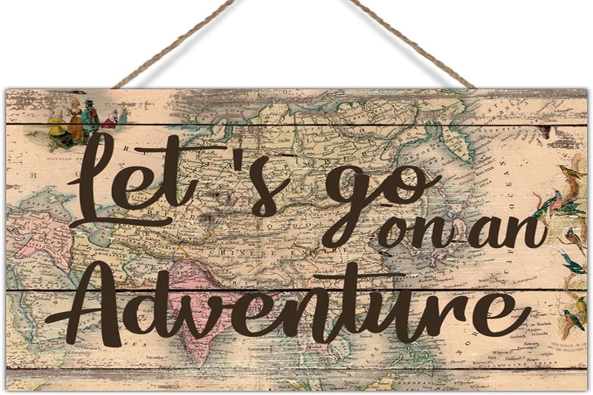 Wood Sign 5x10 Inch Sign Wood Decor Vintage Double Hemisphere Map Sign ...