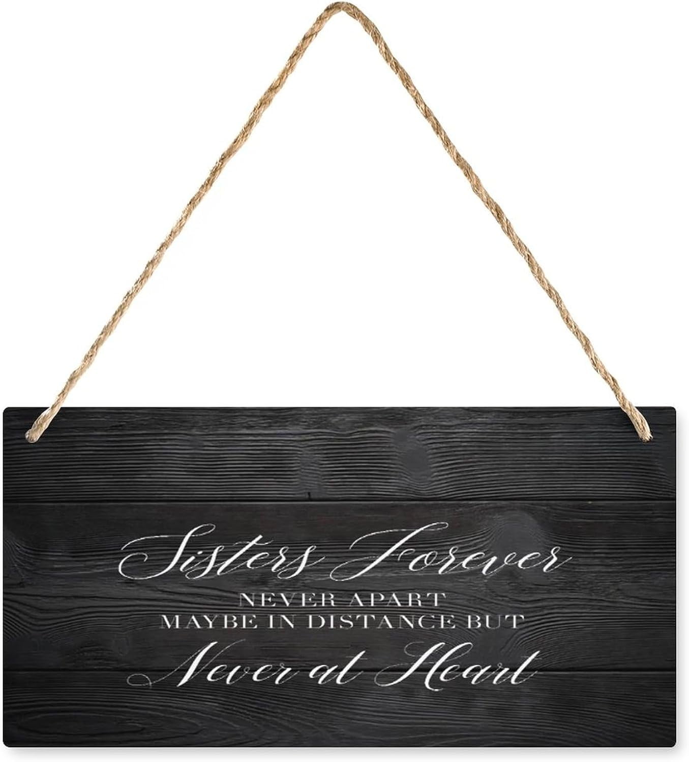 Wood Sign 5x10 Inch Sistersever Birthday Christmas Gift Wooden Oak ...