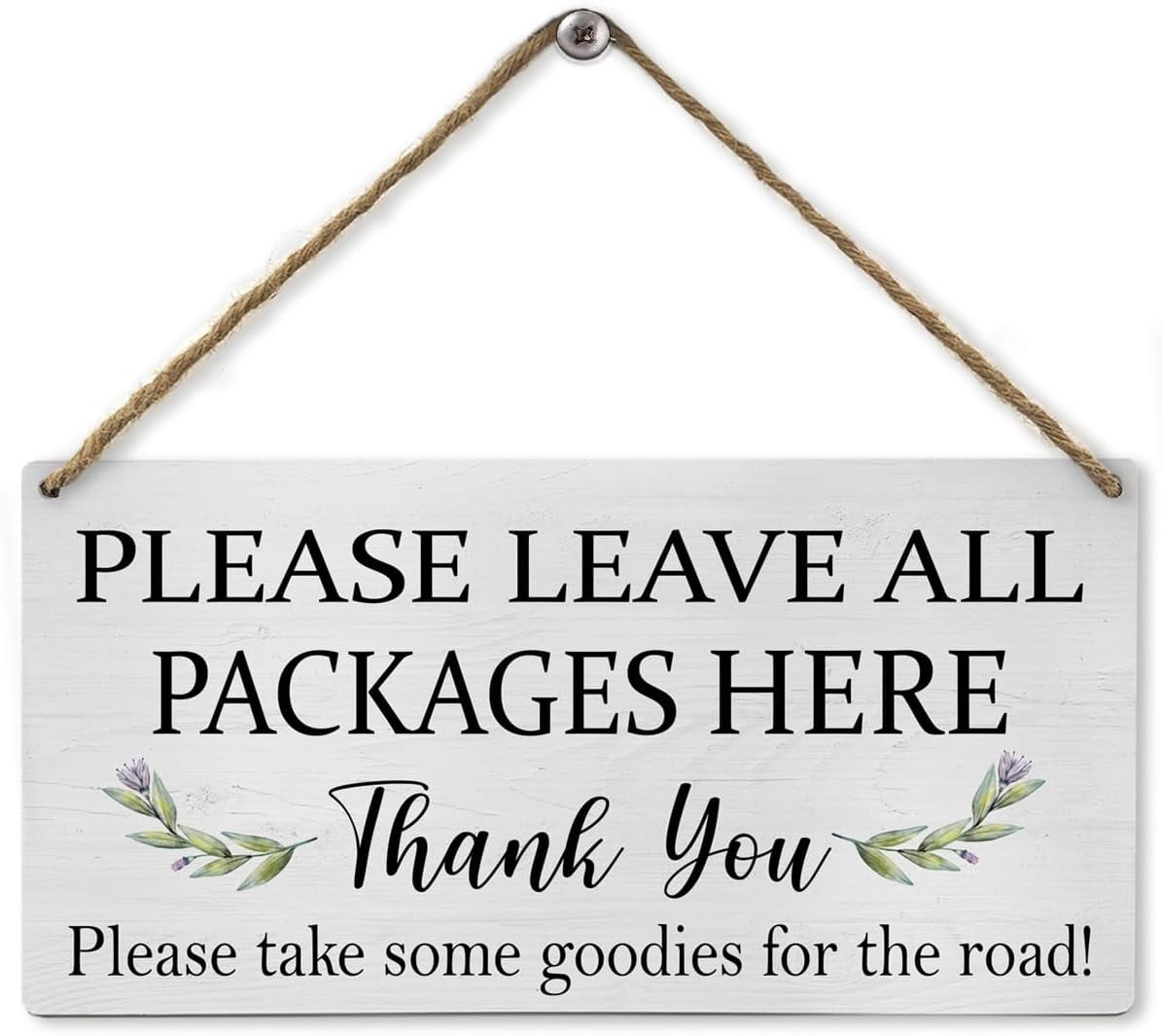 Wood Sign 5x10 Inch Thank You Delivery Driver Sign Take Snack Package ...