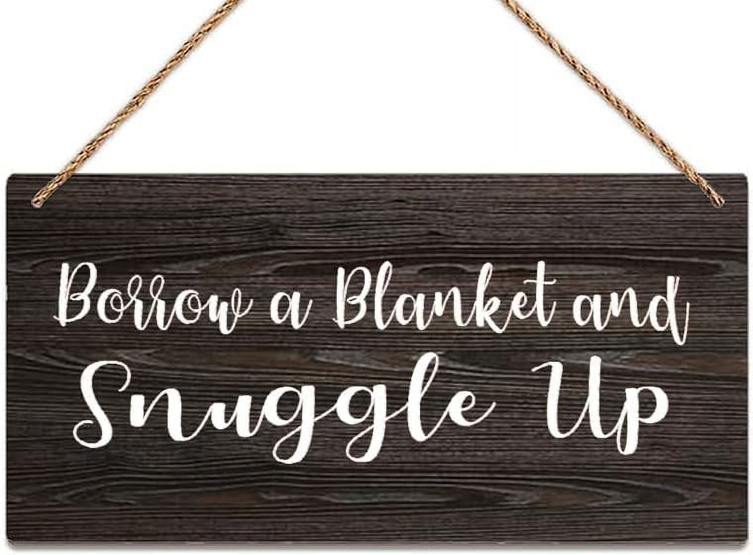 Wood Sign 5x10 Inch Wall Art Decor Wooden Sign Borrow A Blanket And ...