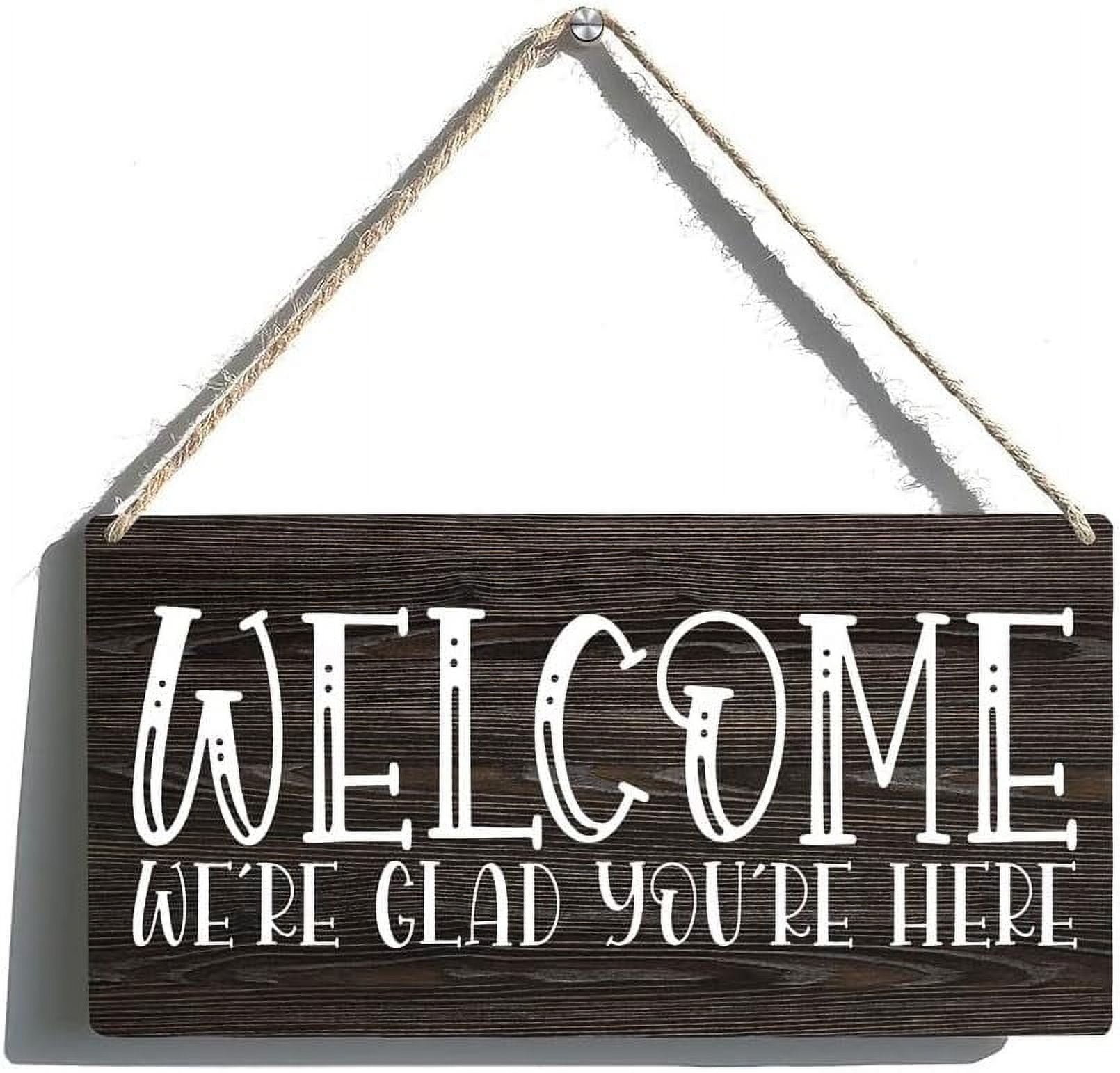 Wood Sign 5x10 Inch Wall Art Decor Wooden Sign Welcome Sign Welcome We ...