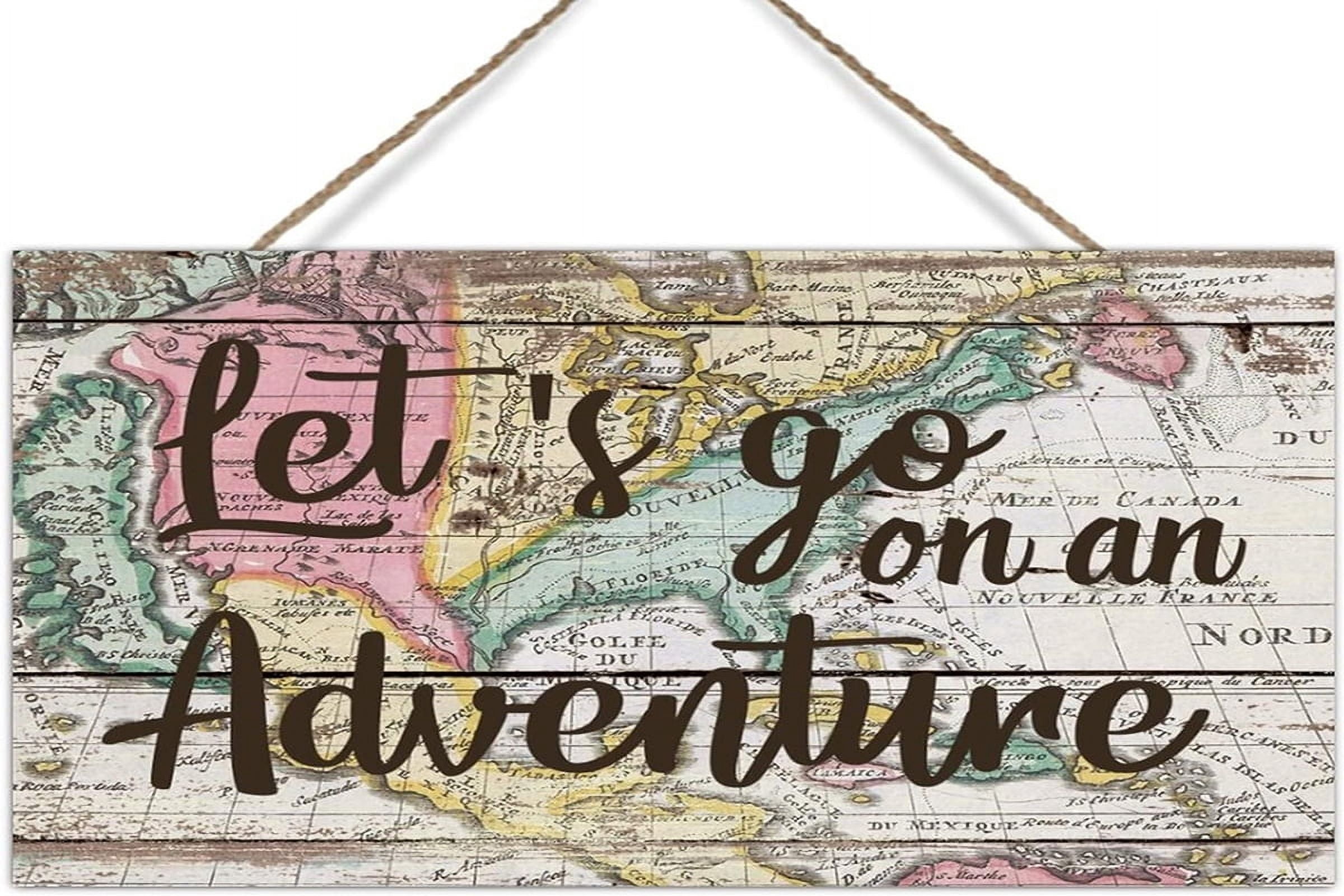 Wood Sign 5x10 Inch Wall Decor Wood Signs Vintage Australia Map Travel ...