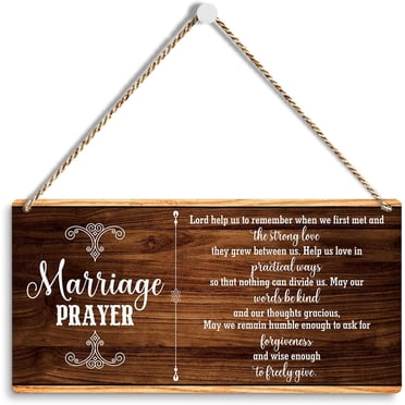 Dexsa Marriage Prayer Wood Plaque with Inspiring Quote 6 inches x 9 ...