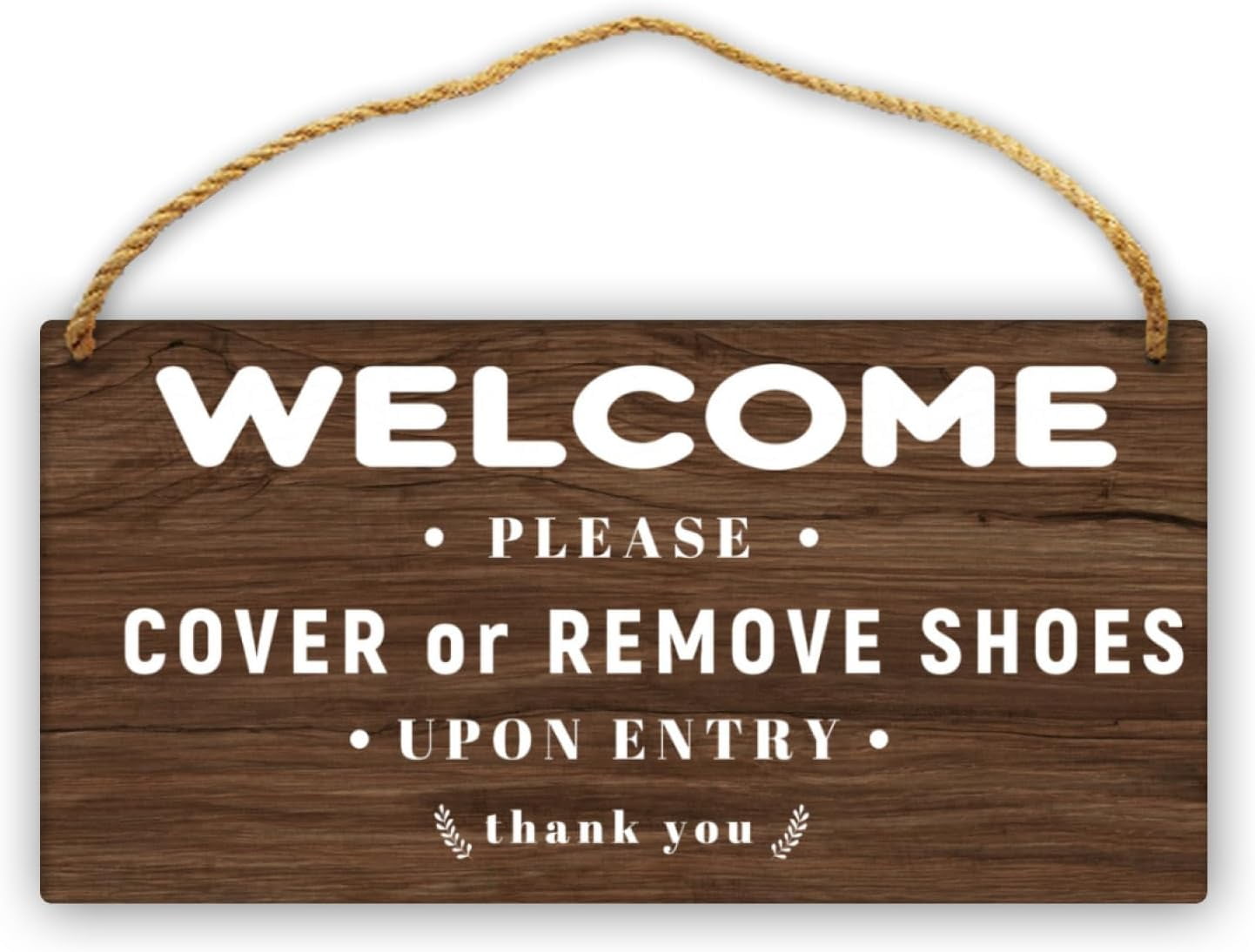 Wood Sign 5x10 Inch Welcome Please Remove Your Shoes Sign Wooden ...