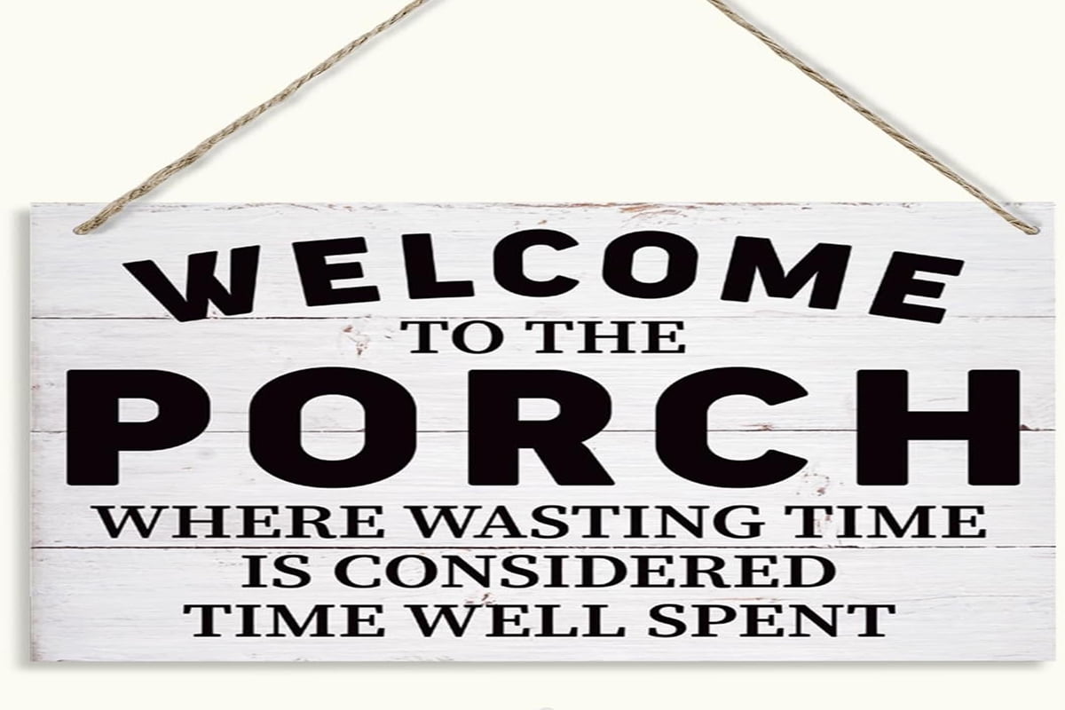 Wood Sign 5x10 Inch Welcome To The Porch Sign Door Sign Hanging Wooden ...