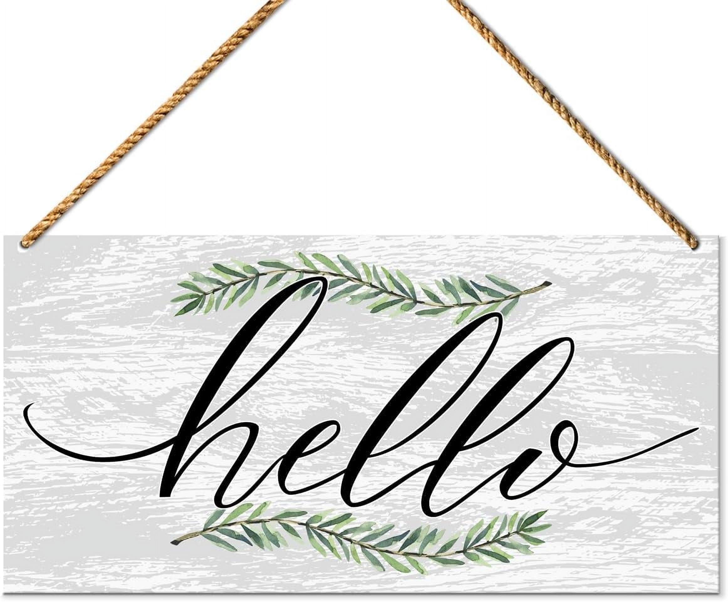 Wood Sign 5x10 Inch Welcome Sign For Front Door Porch Home Office ...