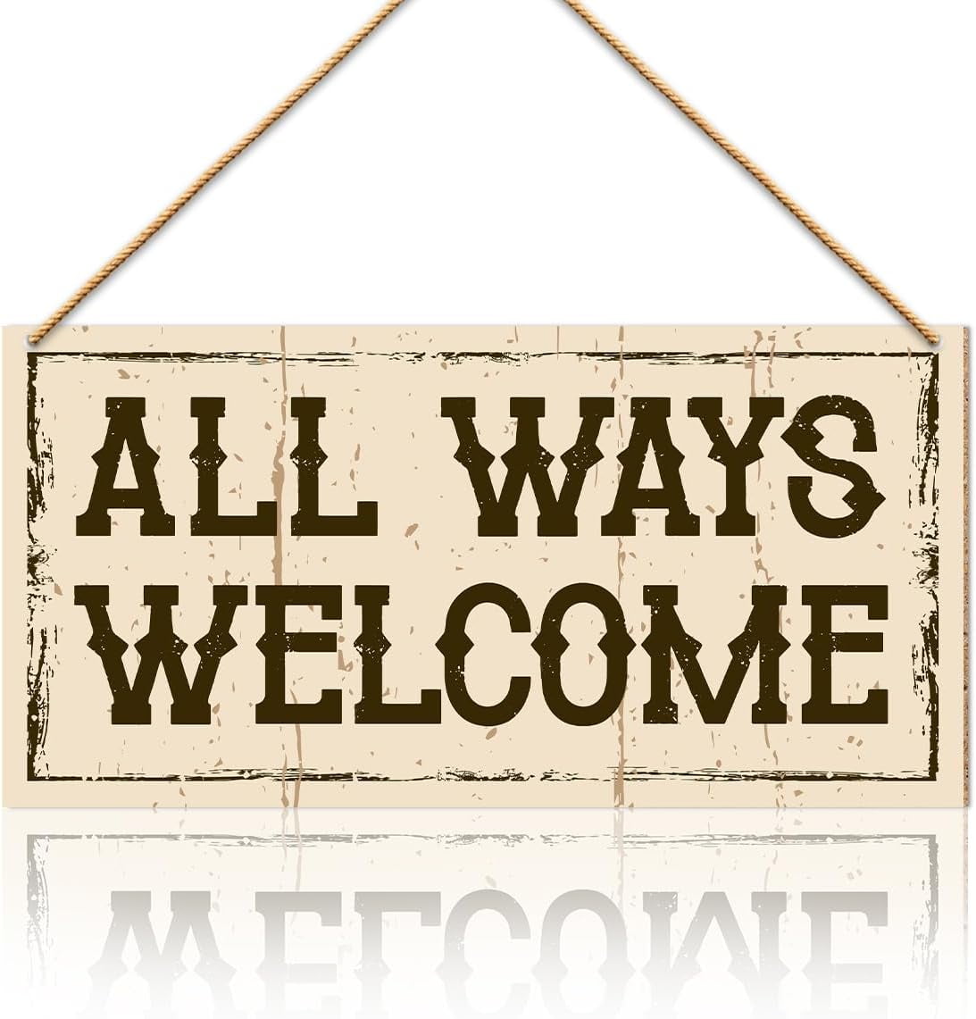 Wood Sign 5x10 Inch Western Welcome Sign Decoration Western Sign Decor ...
