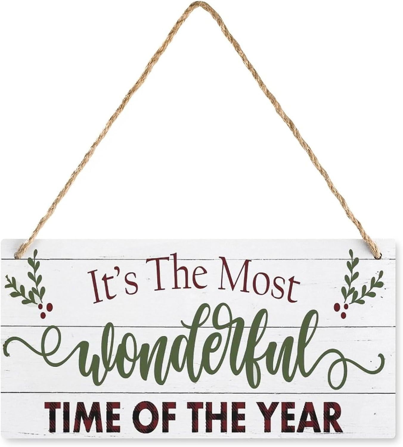 Wood Sign 5x10 Inch It'S The Most Wonderful Time The Year Farmhouse ...