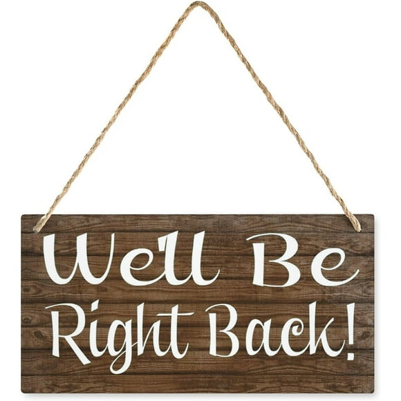 Be Right Back Sign Office