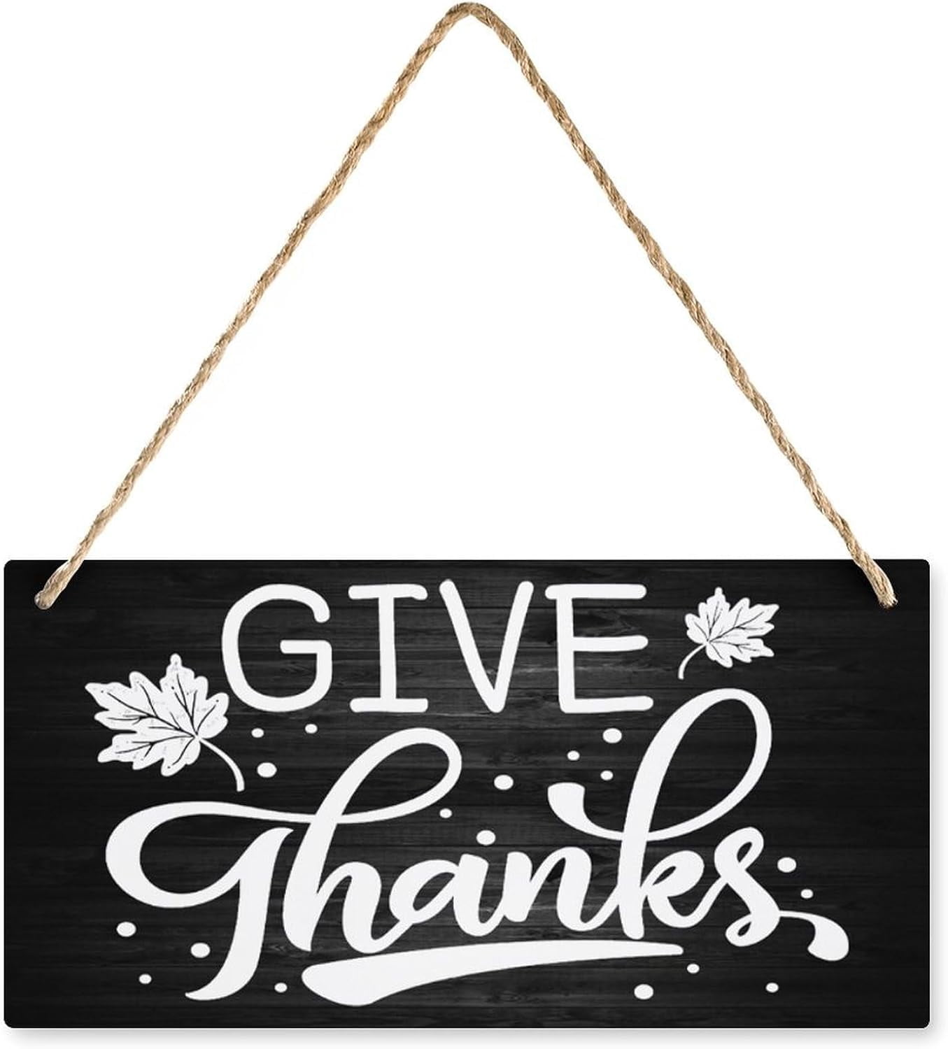Wood Sign 5x10 Inch Wood Sign Give Thanks Motivational Quote Wood Wall ...