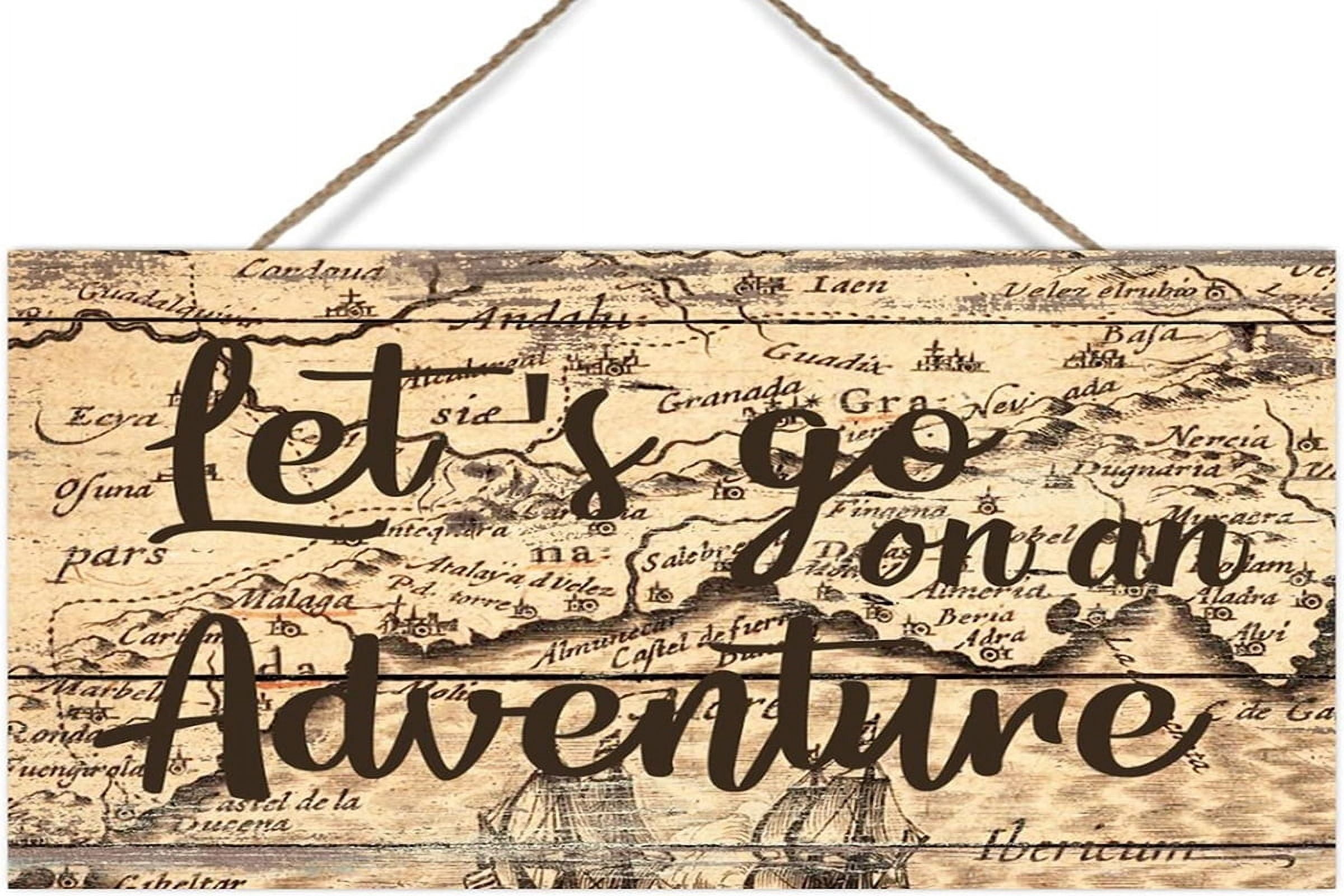 Wood Sign 5x10 Inch Wood Sign Indian Map Travel Adventure Maps Wall ...