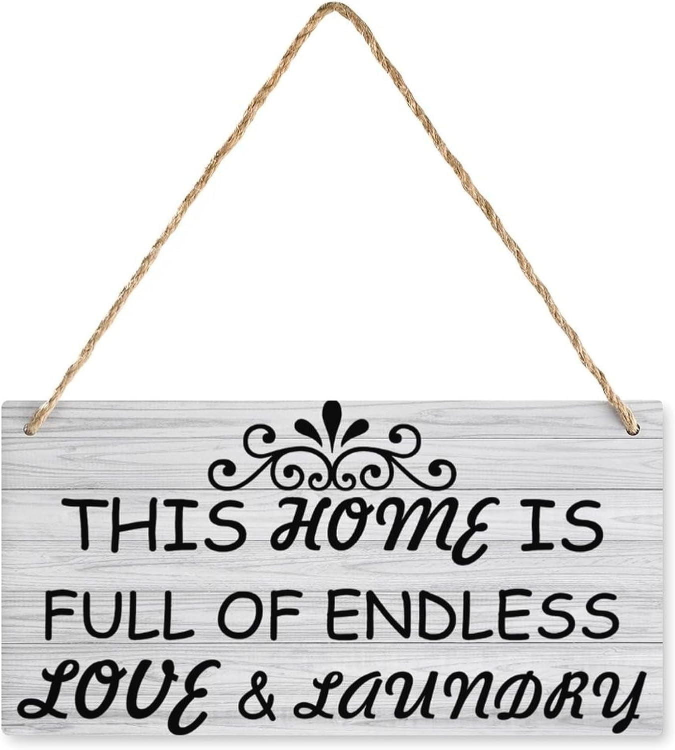 Wood Sign 5x10 Inch Wooden Hanging Sign Plaque This Home Is Full Of ...