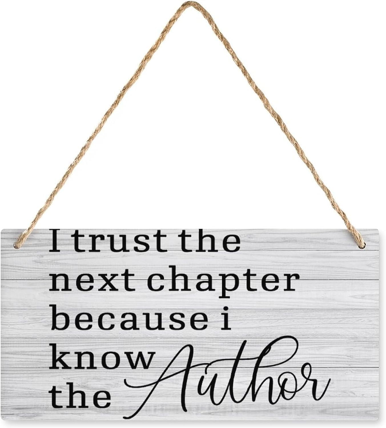 Wood Sign 5x10 Inch Wooden Hanging Sign Plaque I Trust The Next Chapter ...