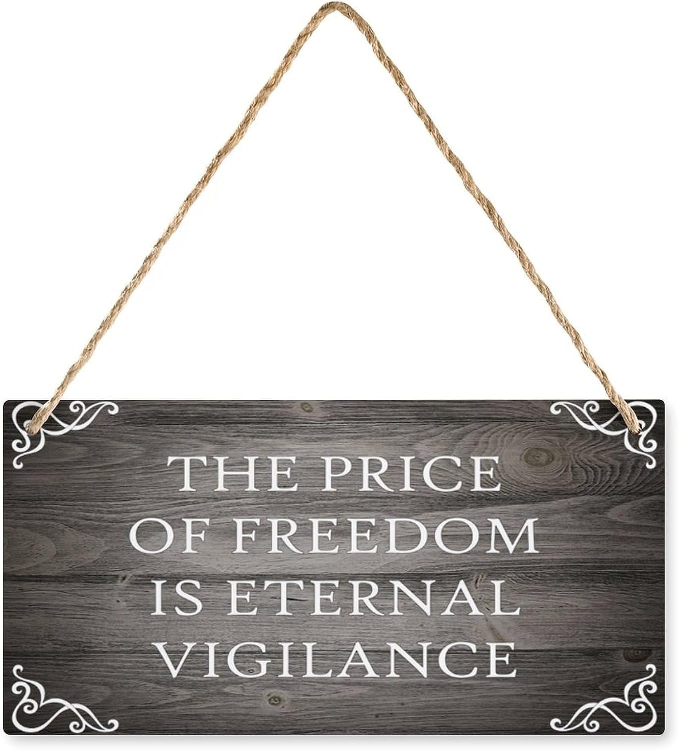 Wood Sign 5x10 Inch Wooden Hanging Sign Plaque The Price Of Freedom Is ...