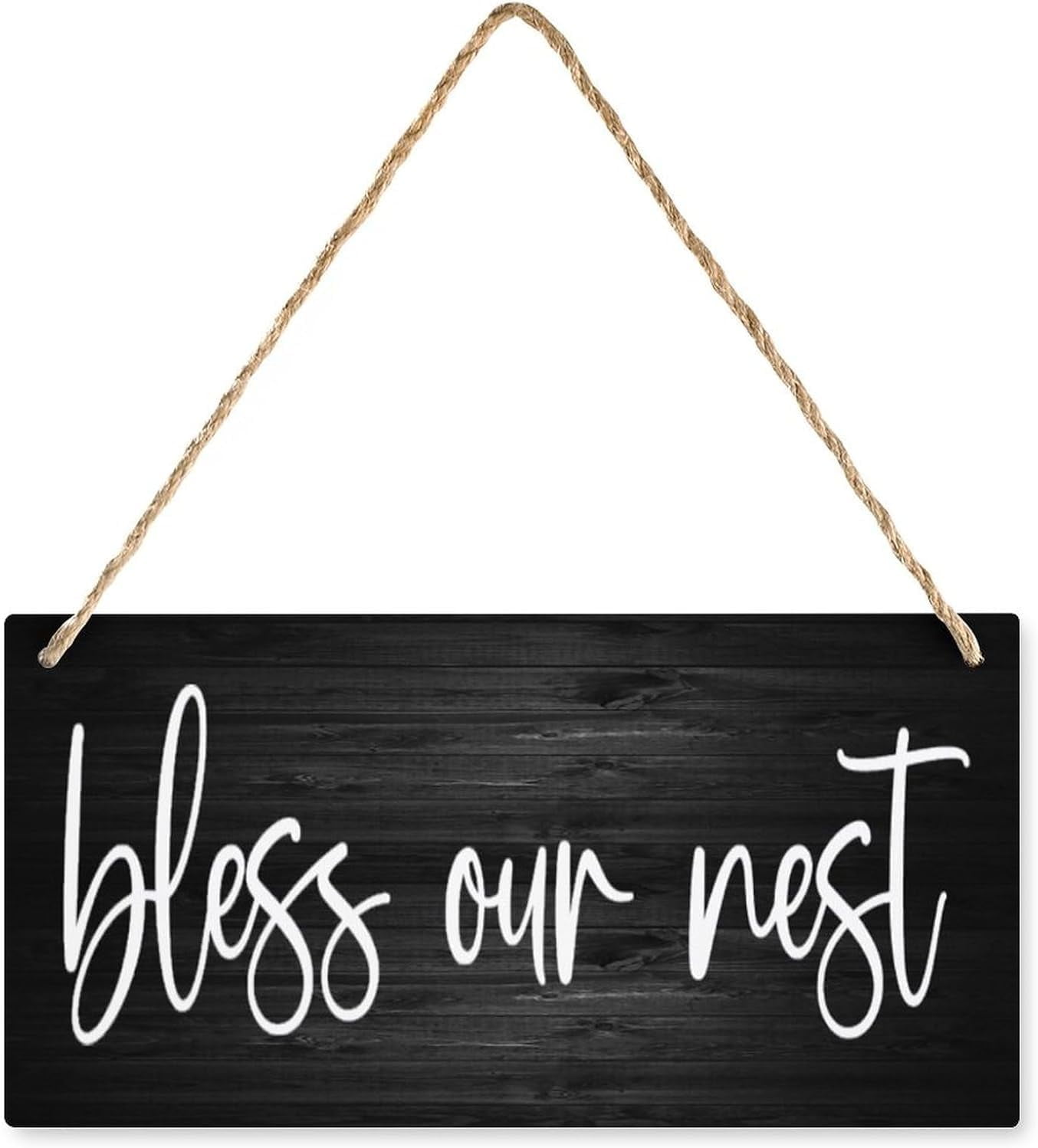 Wood Sign 5x10 Inch Wooden Hanging Sign Rustic Retro Wall Art Blessed ...