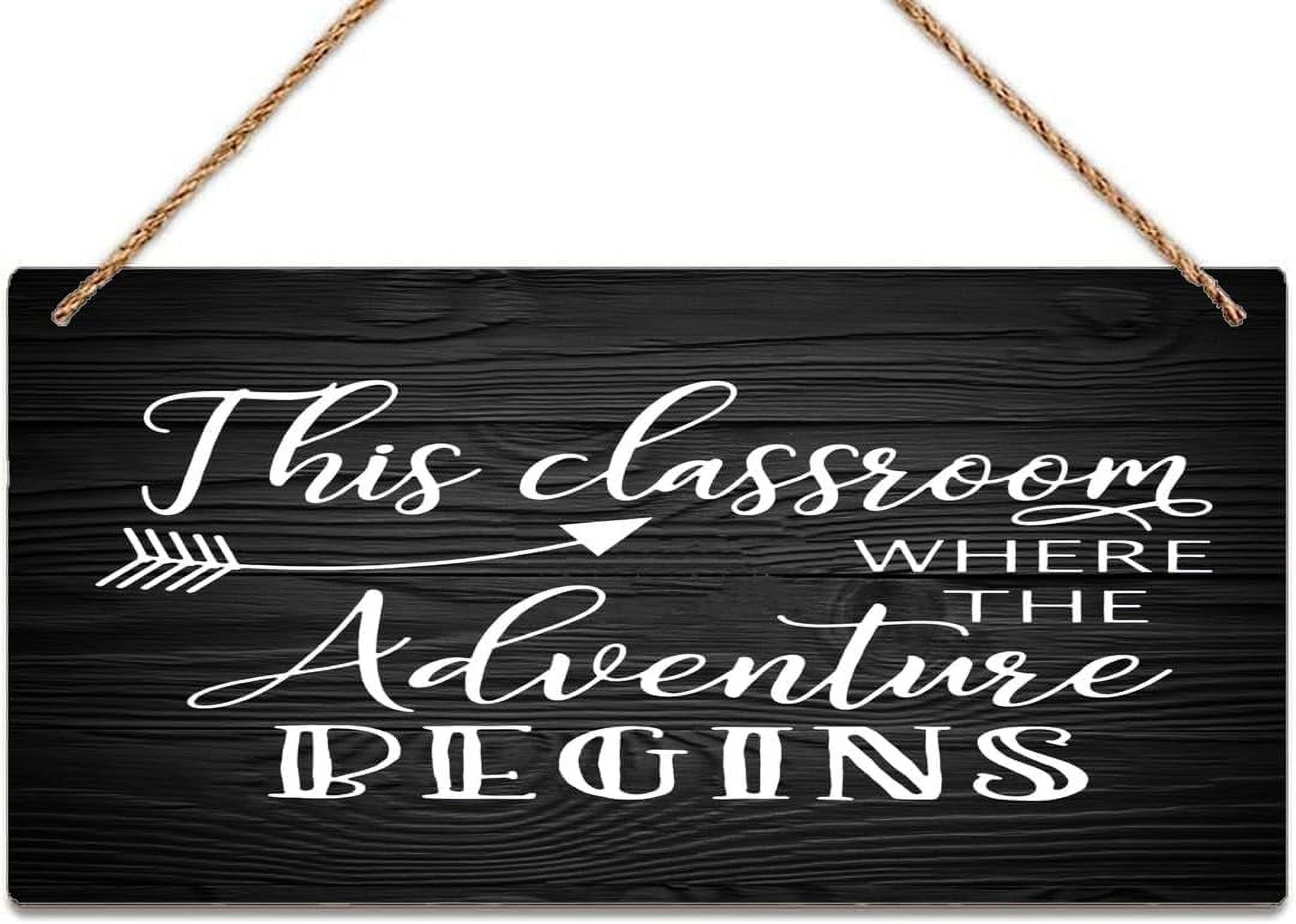 Wood Sign 5x10 Inch Wooden Signs Room Decorations This Classroom Where ...