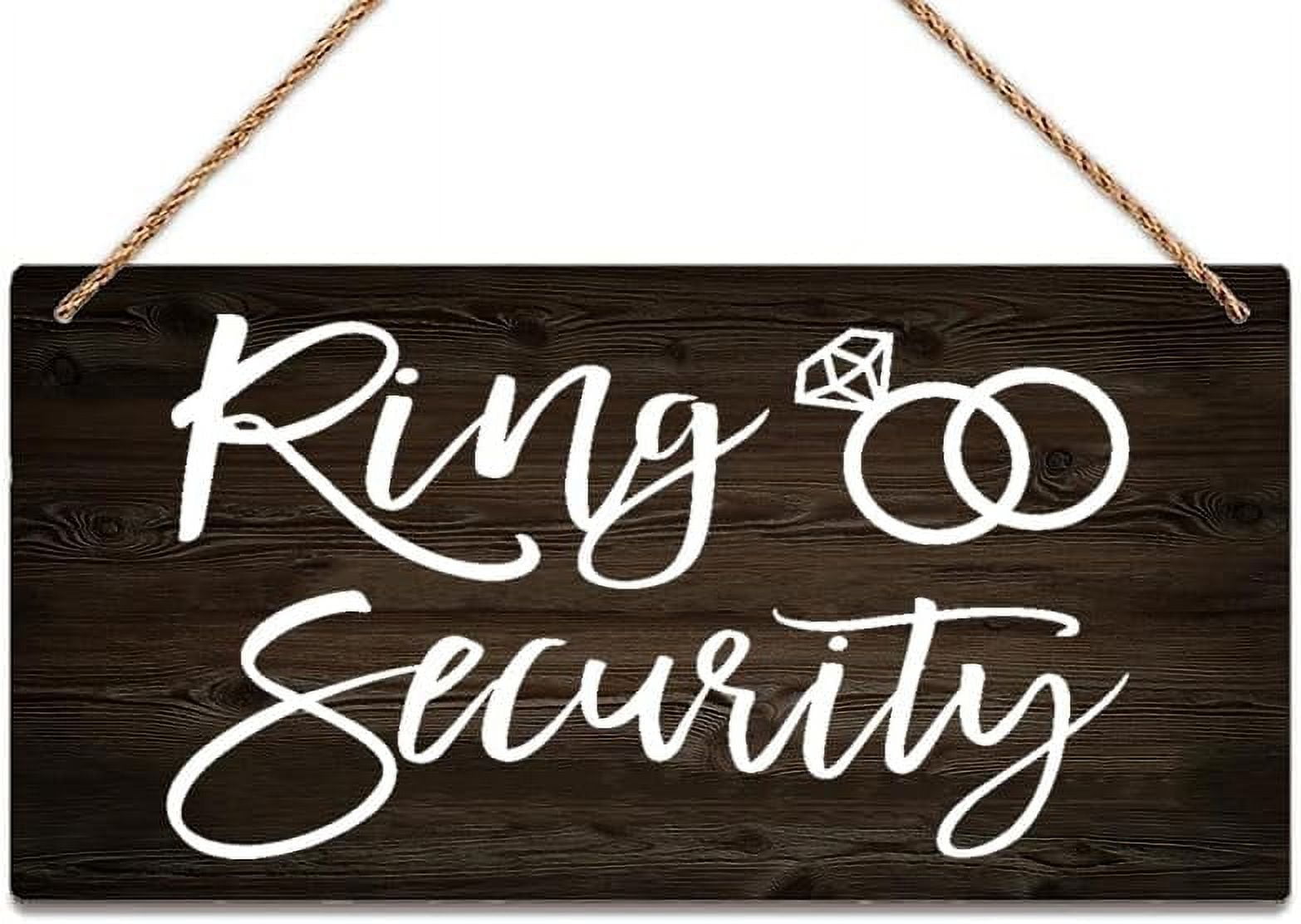 Wood Sign 5x10 Inch Wooden Signs Room Decorations Ring Security Sign ...