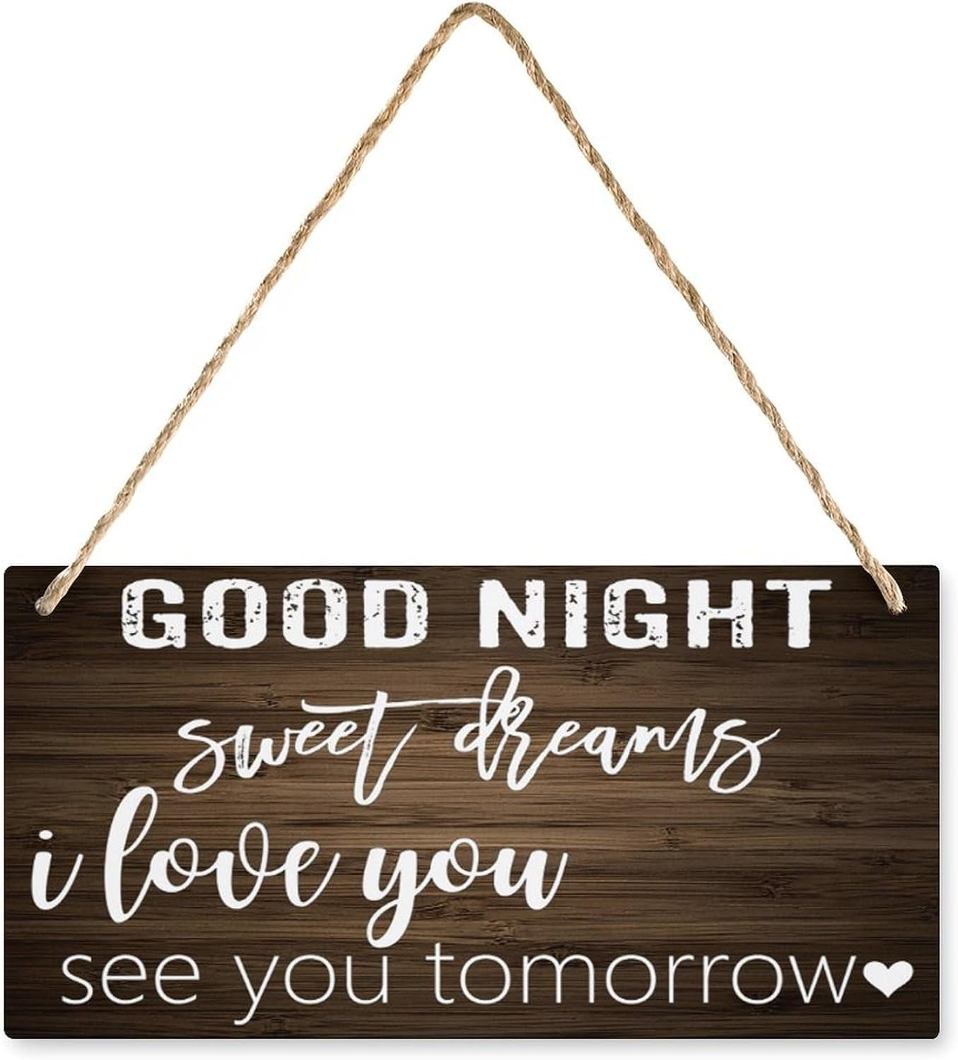 Wood Sign 5x10 Inch Wooden Wall Sign Good Night Sweat Dreams Hanging ...