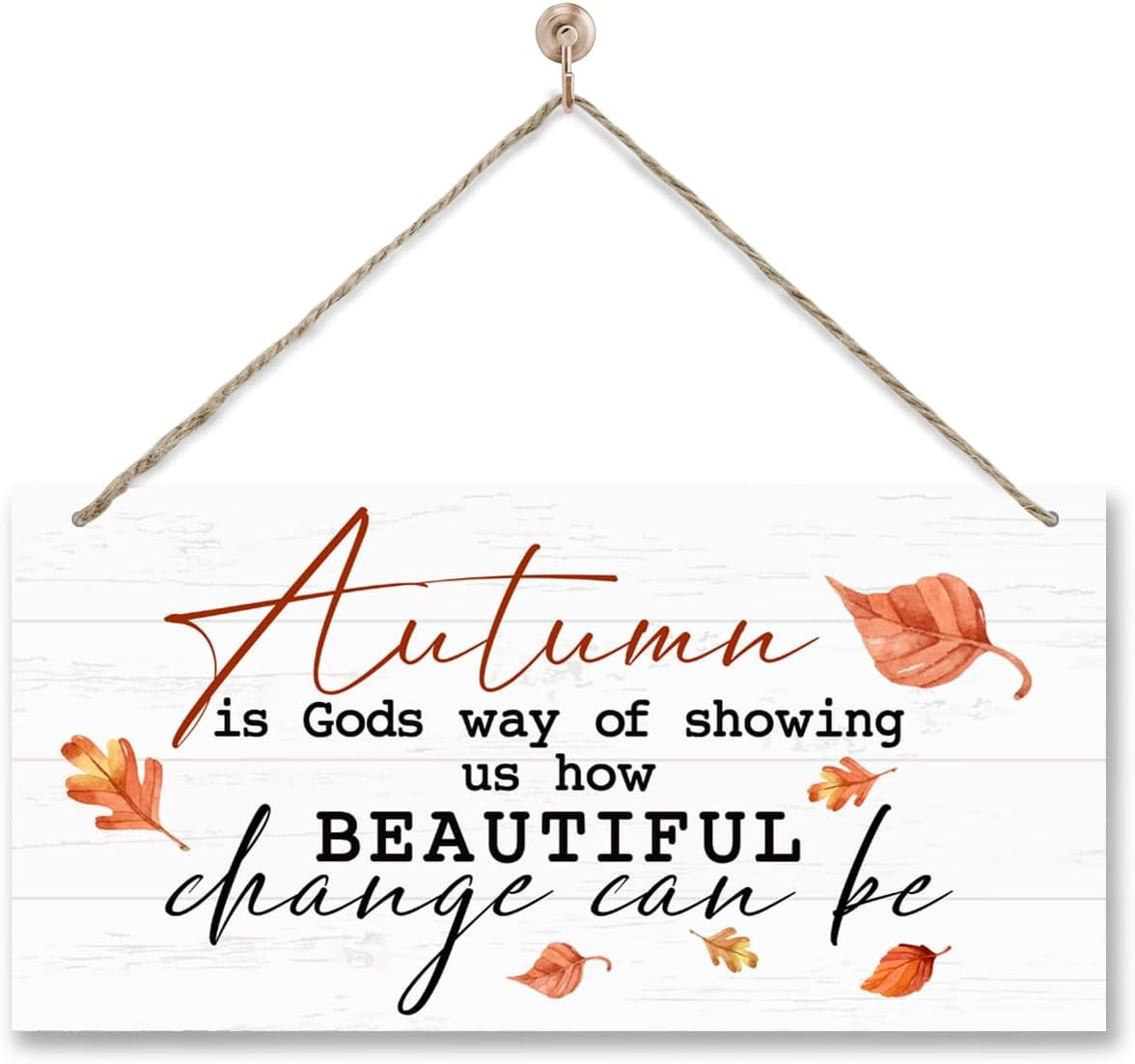 Wood Sign 6x12 Inch Autumn Sign Decorative Wooden Plaque Sign Rustic ...