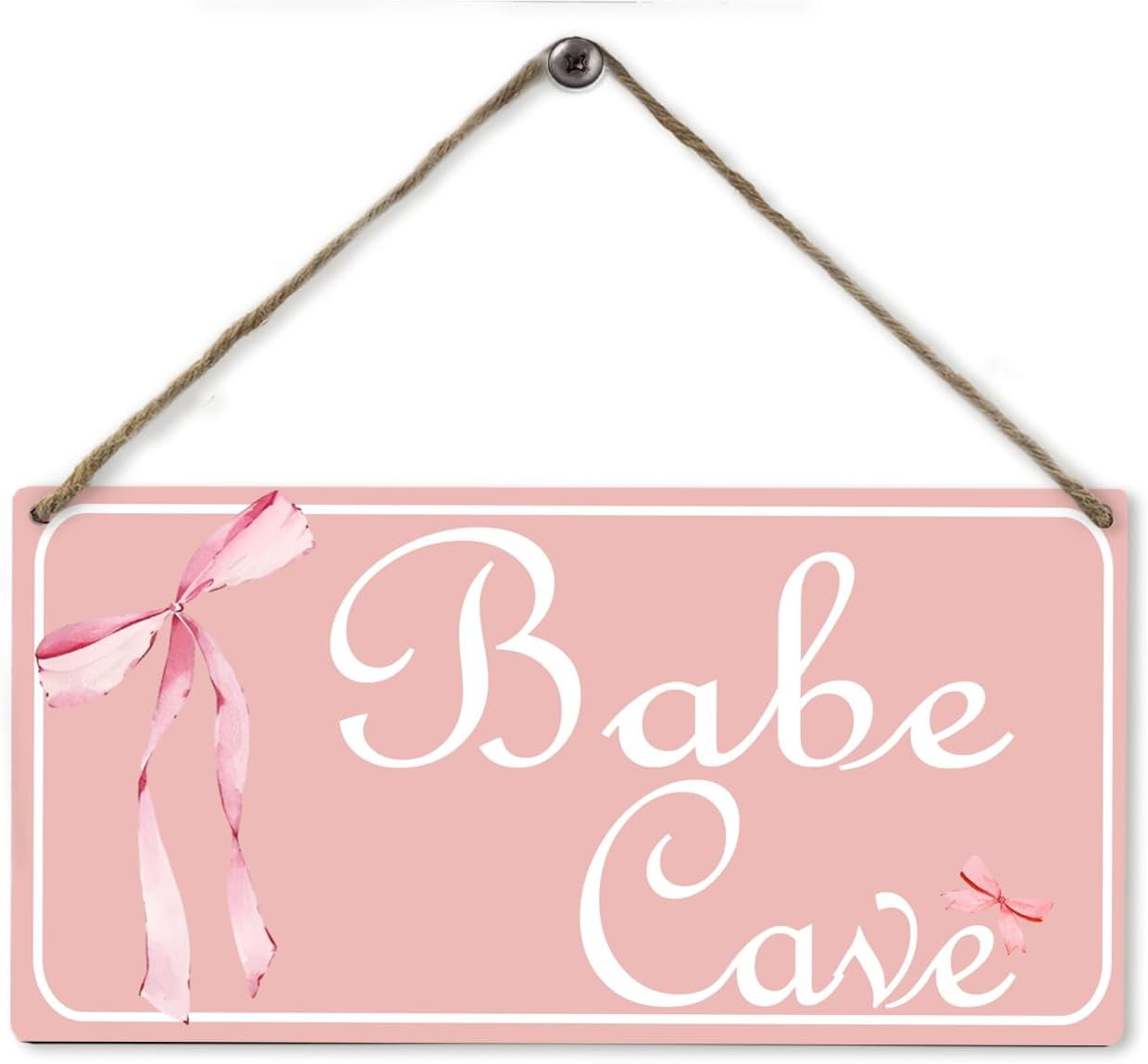 Wood Sign 6x12 Inch Babe Cave Wall Sign Decor Wooden Wall Art Hanging Decor Gifts For Baby Girl ...