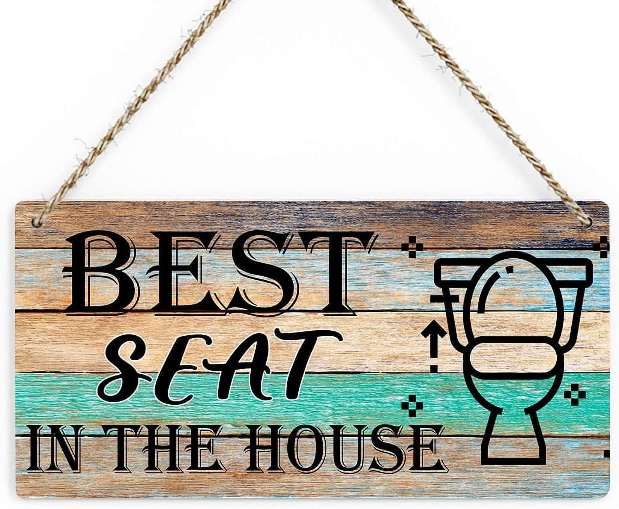 Wood Sign 6x12 Inch Bathroom Decor Wall Art Bathroom Signs Decor Toilet ...