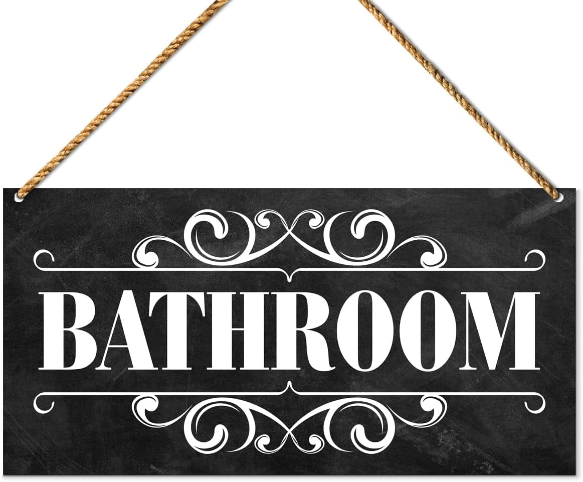 Wood Sign 6x12 Inch Bathroom Wood Sign Decor Bathroom Sign Decor For ...