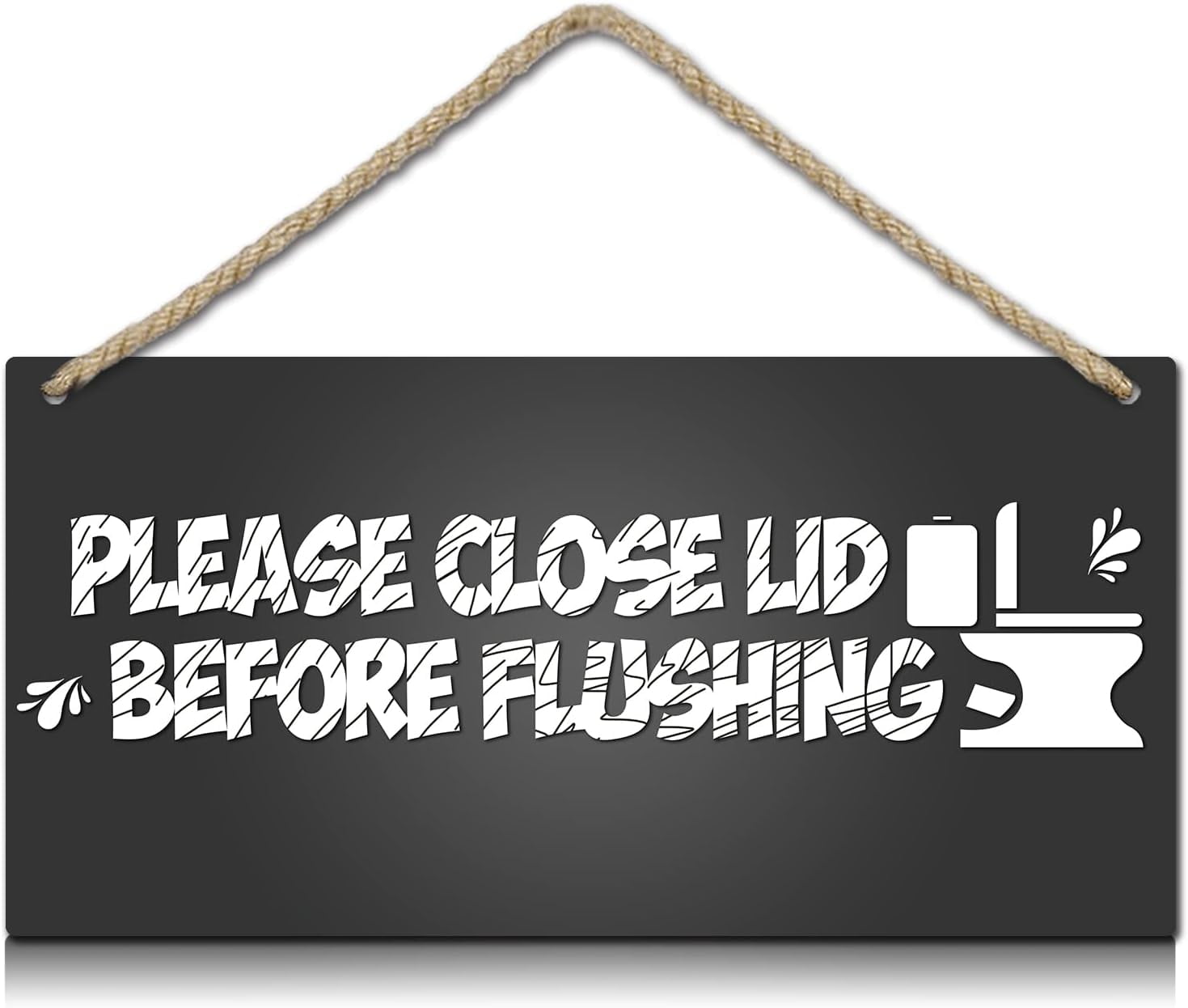 Wood Sign 6x12 Inch Bathroom Wood Signs Please Close Lid Before ...