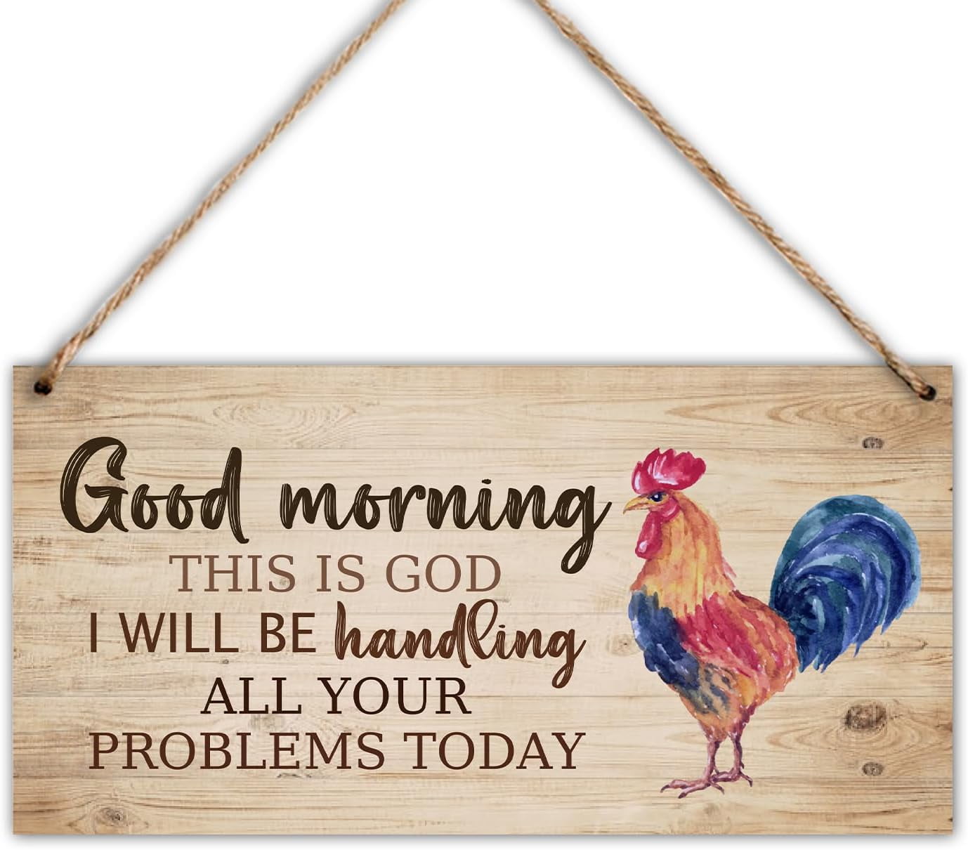 Wood Sign 6x12 Inch Bible Verses Wood Hanging Decor Sign Good Morning ...
