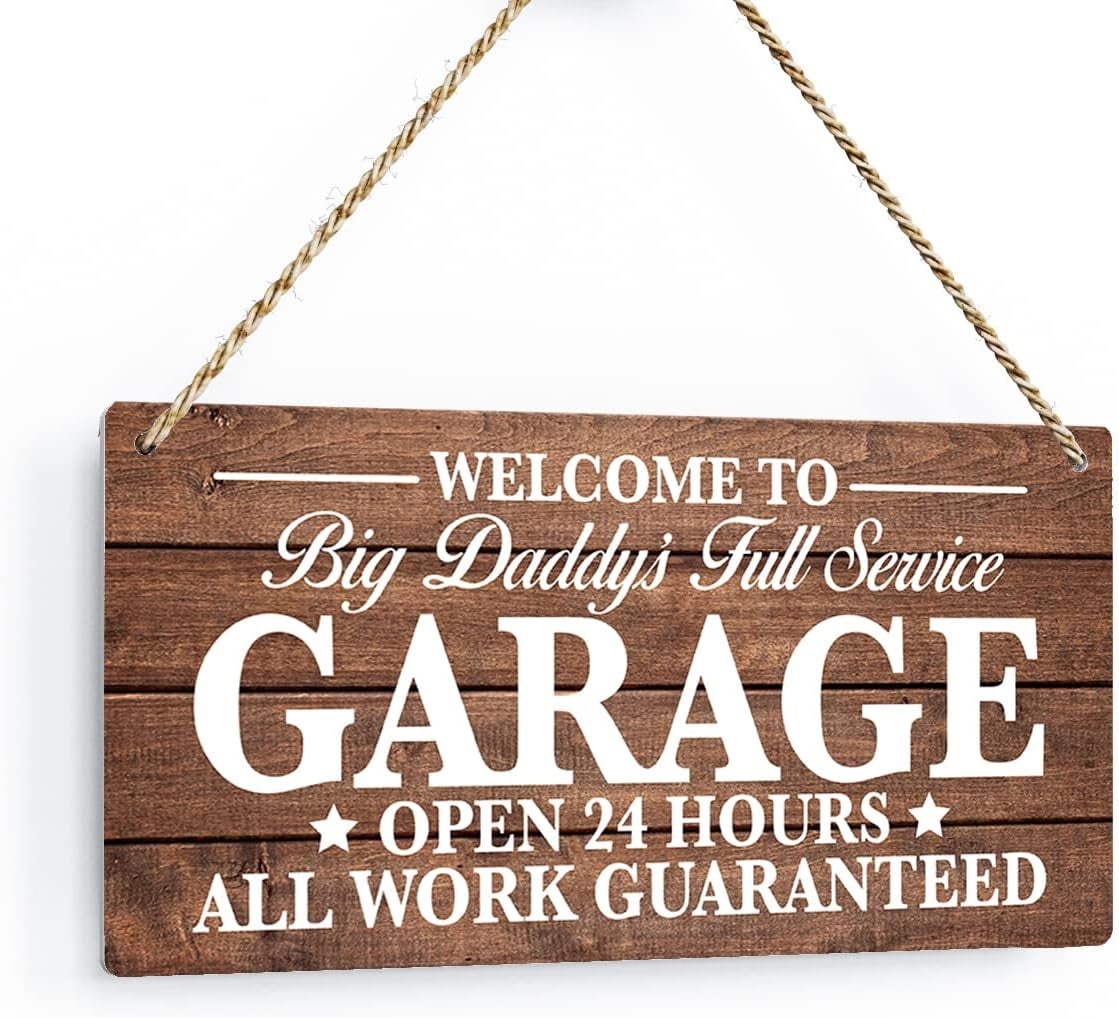 Wood Sign 6x12 Inch Big Daddy'S Wooden Hanging Sign Decor Garage Signs ...