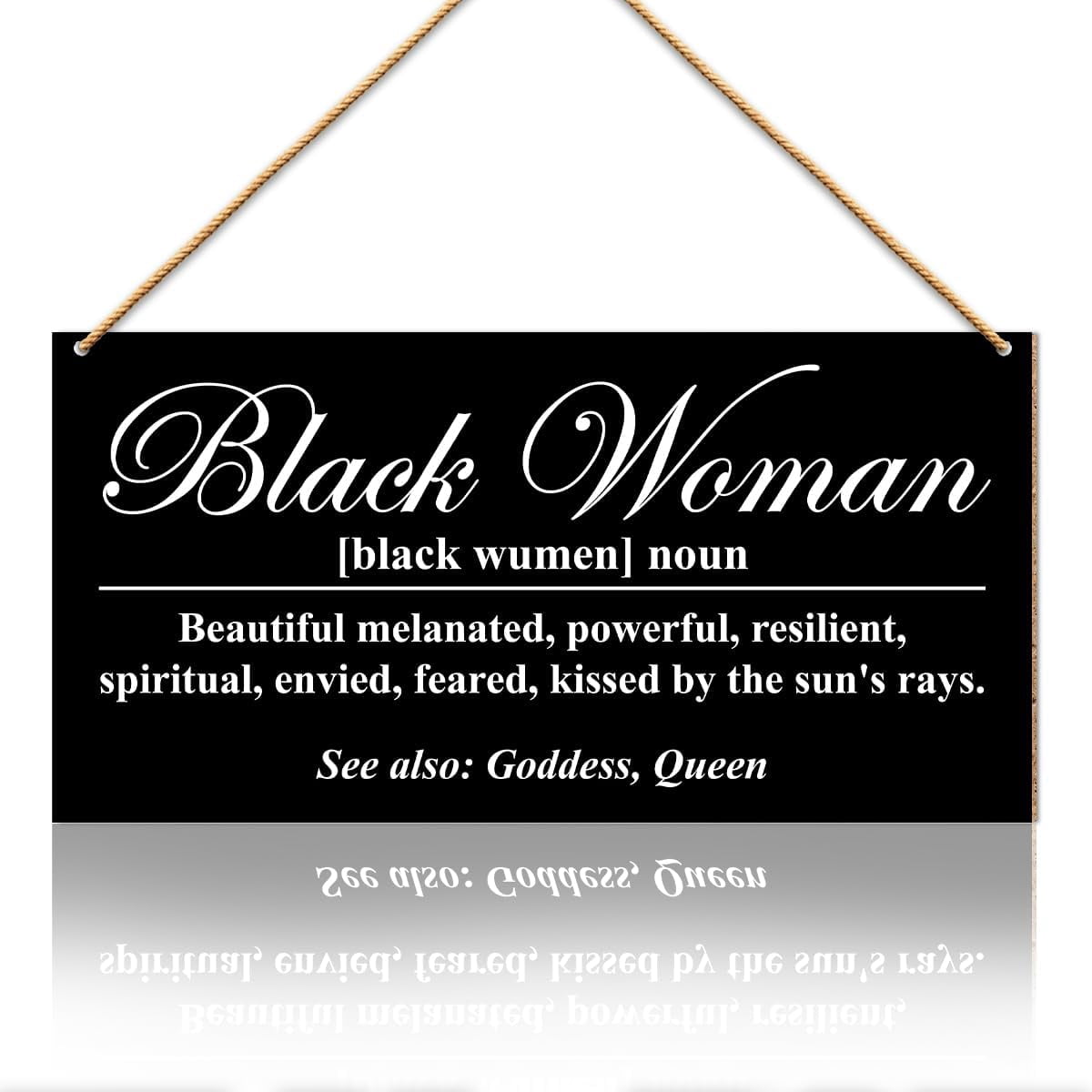 Wood Sign 6x12 Inch Black Women Decor Sign African American Women ...