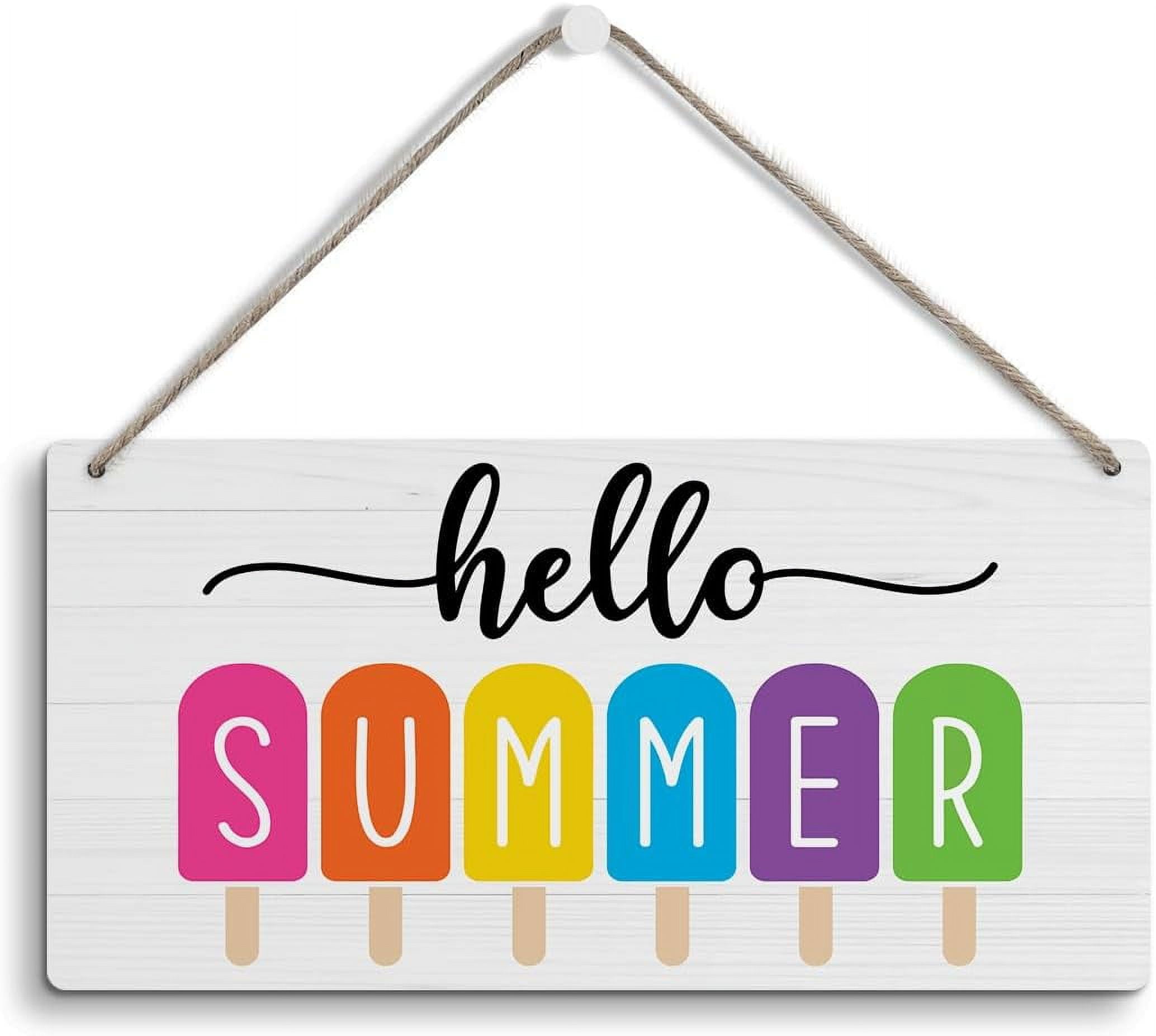 Wood Sign 6x12 Inch Cute Summer Decor Summer Decorations For Home ...