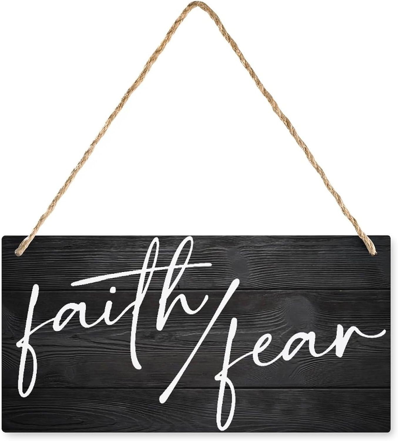 Wood Sign 6x12 Inch Faith Fear Sign Faith Fear Sign Faith Fear Wood ...
