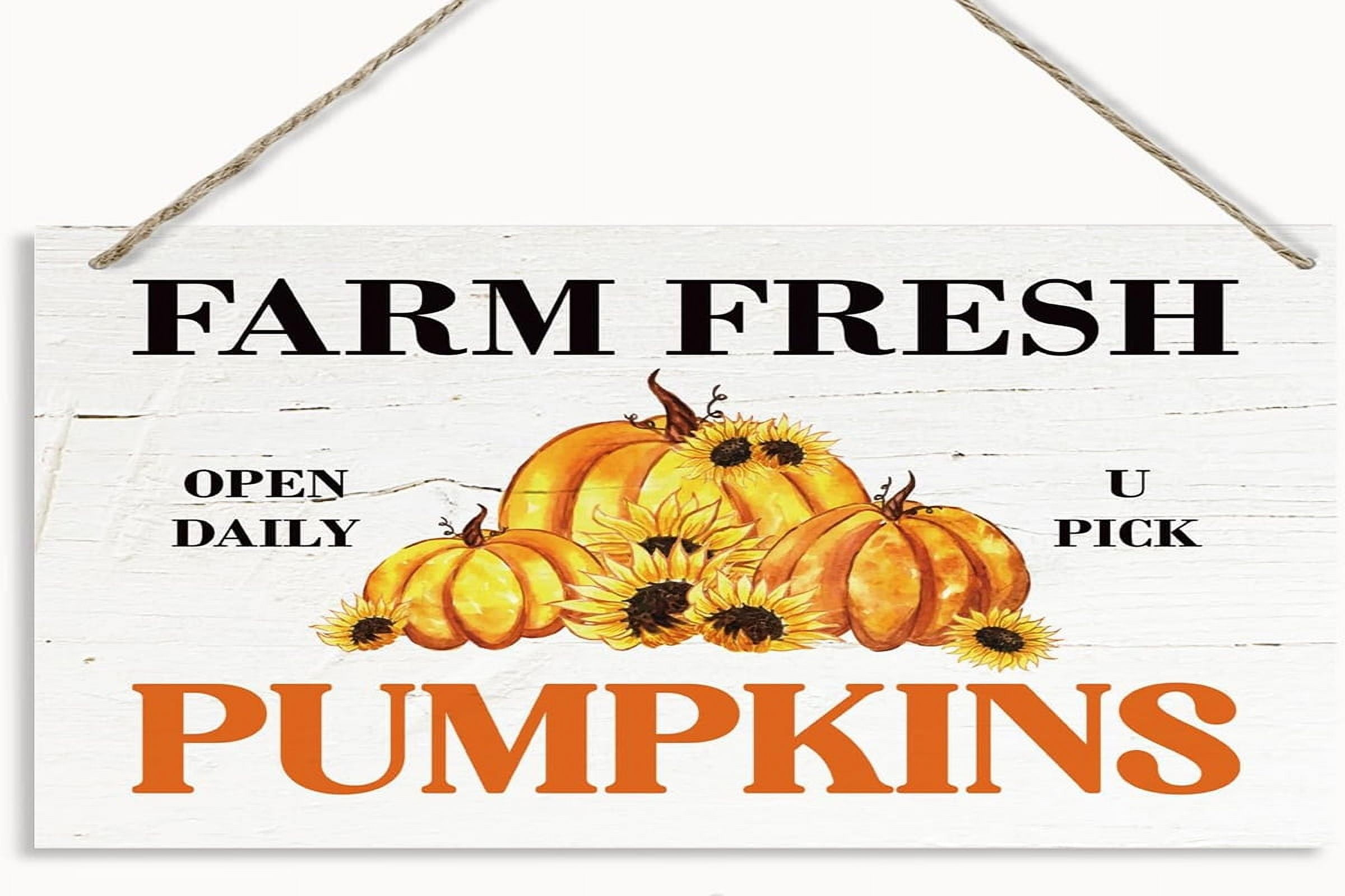 Wood Sign 6x12 Inch Farm Fresh Pumpkins Sign Pumpkins Decor Rustic ...
